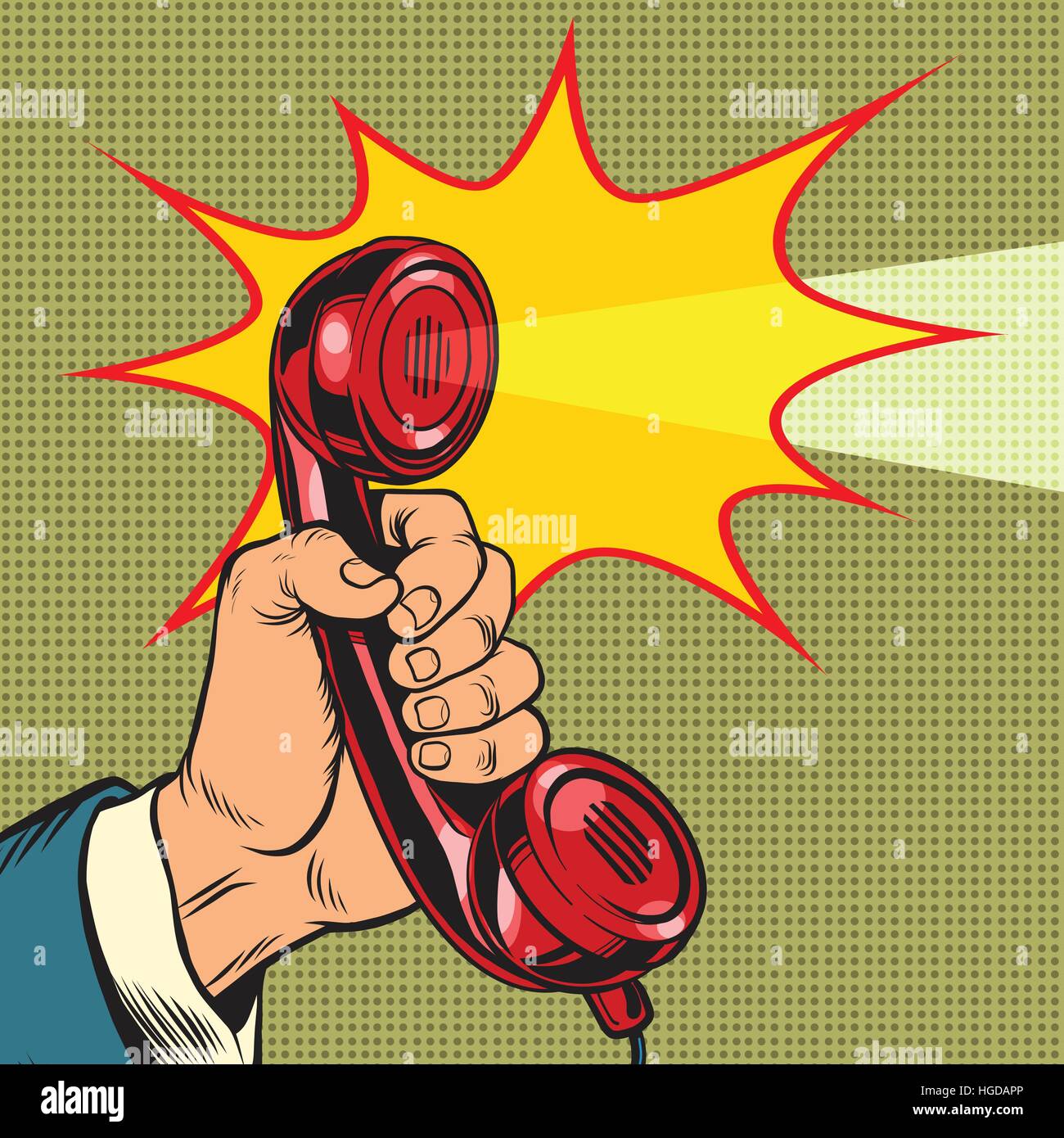 Cartoon Telephone Receiver