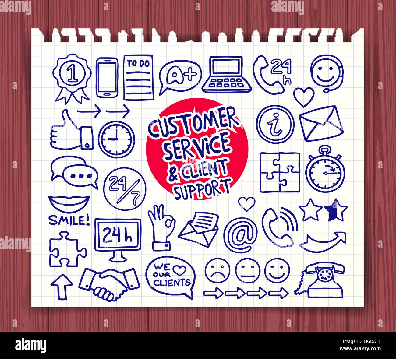 Doodle Customer Service icons set. Hand drawn doodle symbols collection ... Doodle Customer Service icons set. Hand drawn doodle symbols collection ...