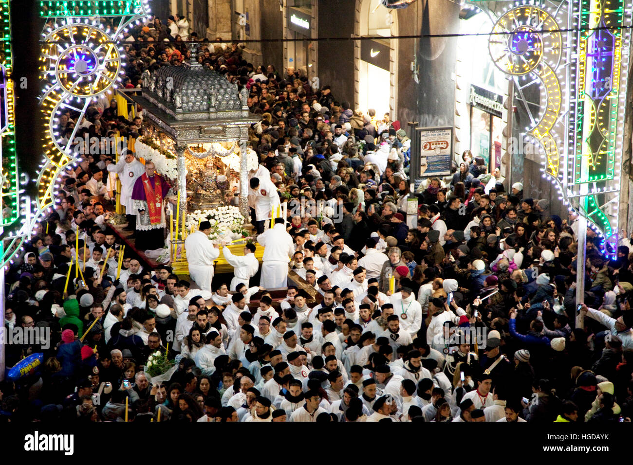 Procession, St Agatha, Celebration, Catania, Sicily, Italy Stock Photo ...
