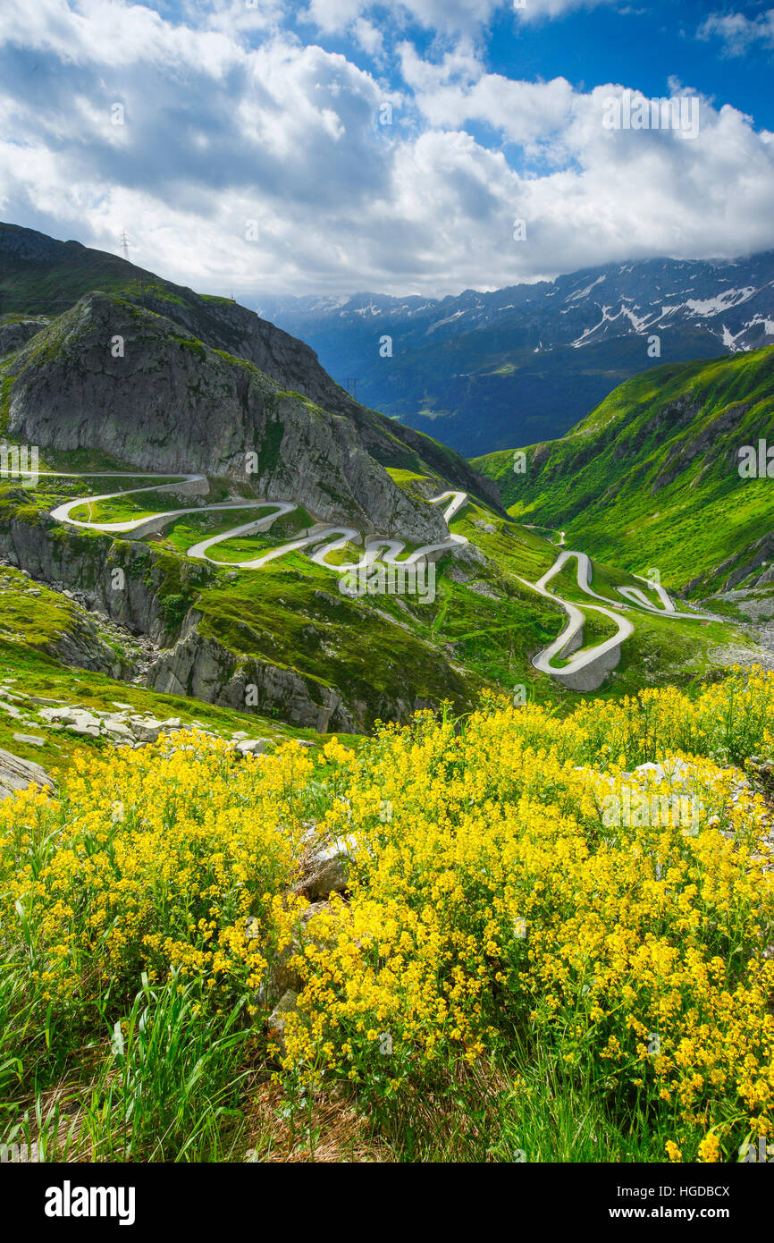 Old Gotthard mountain pass, Switzerland Stock Photo - Alamy