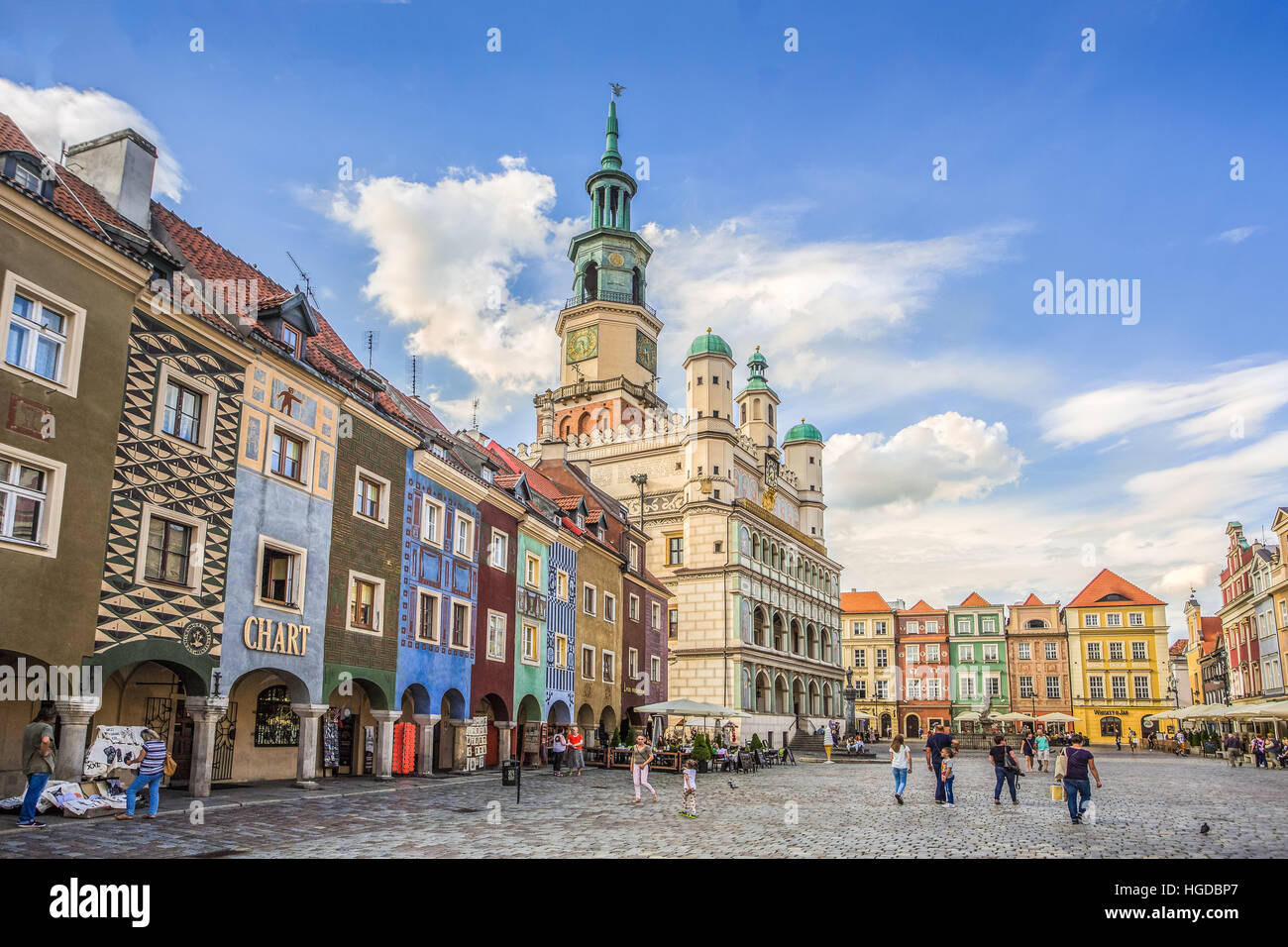 Poland, Poznan City, Stary Rynek, Town Hall Building, Picturesque ...