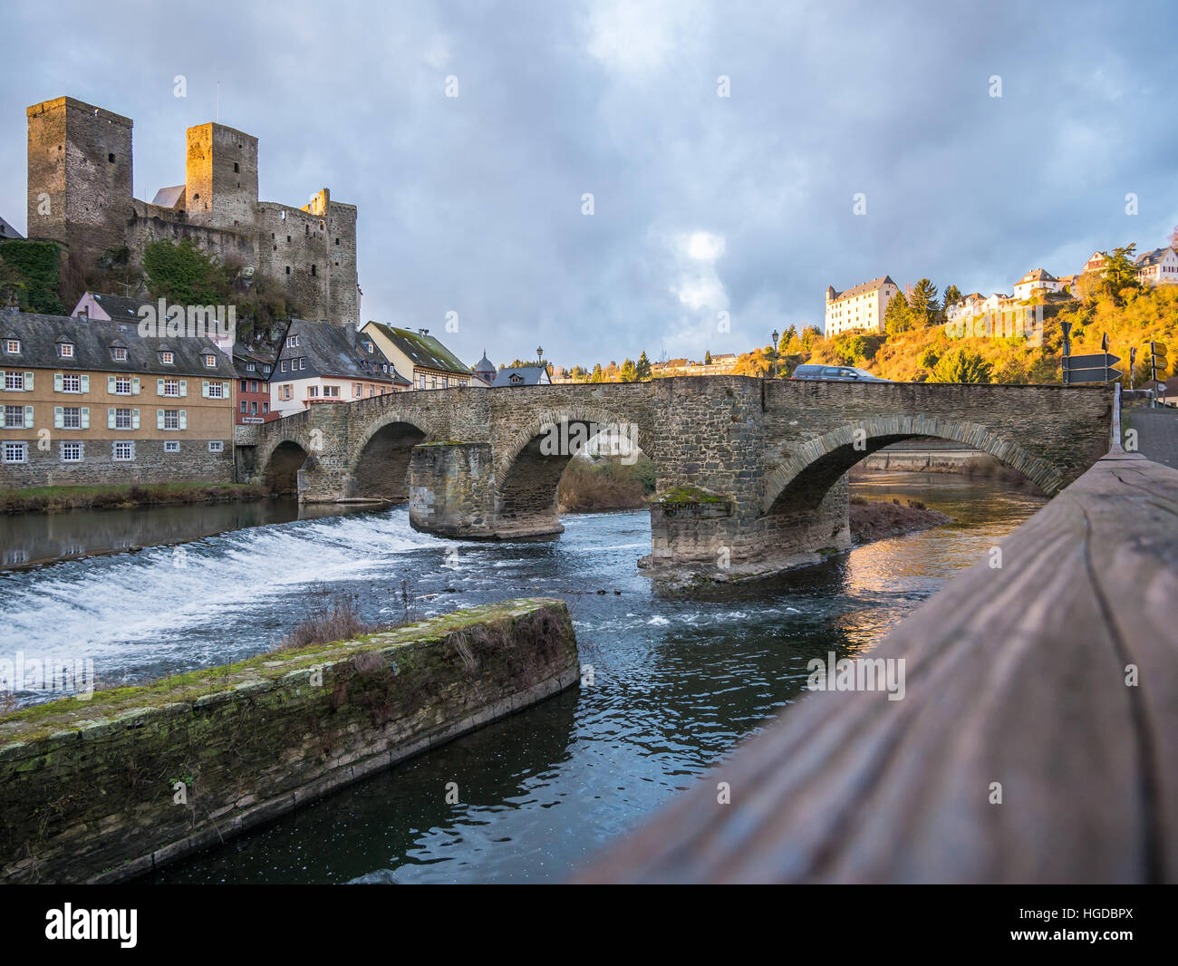 Runkel, Town and Castle, Region River Lahn, Hessen, Germany Stock Photo ...