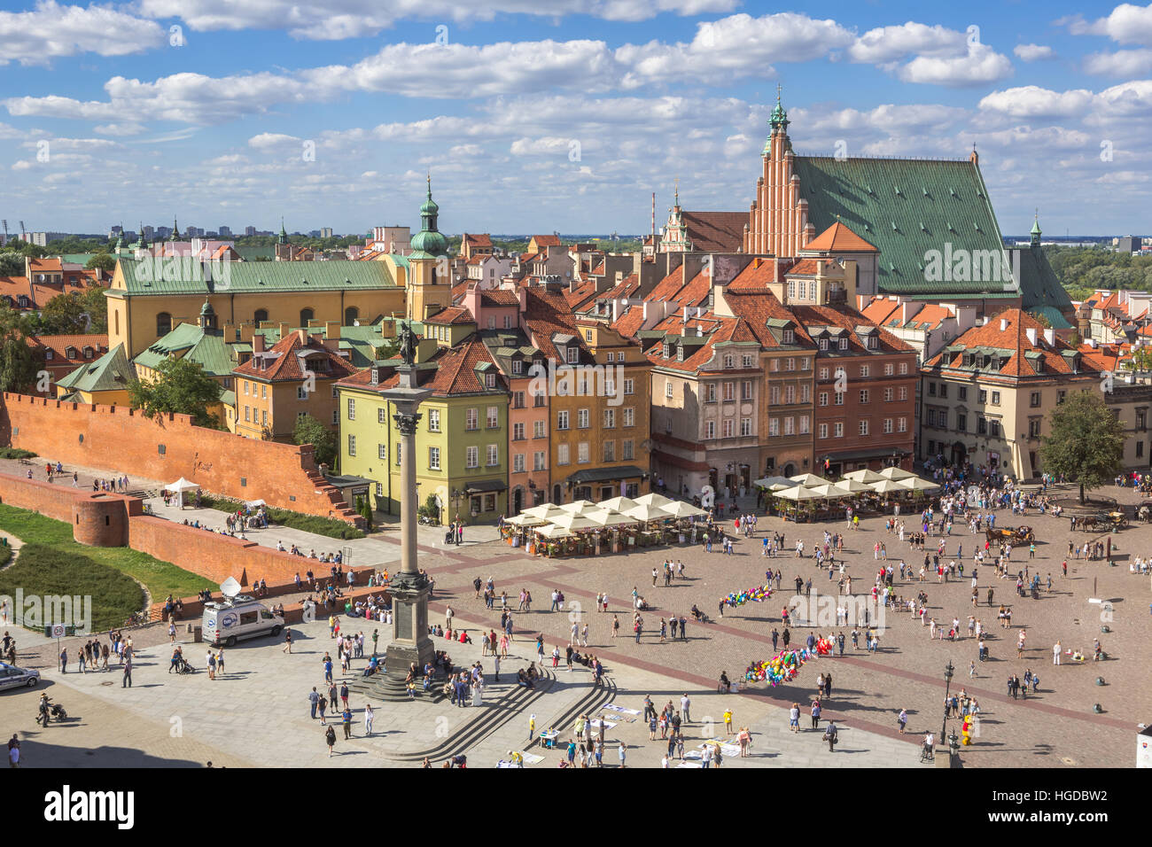 square and Royal Castle in Warsaw City Stock Photo - Alamy