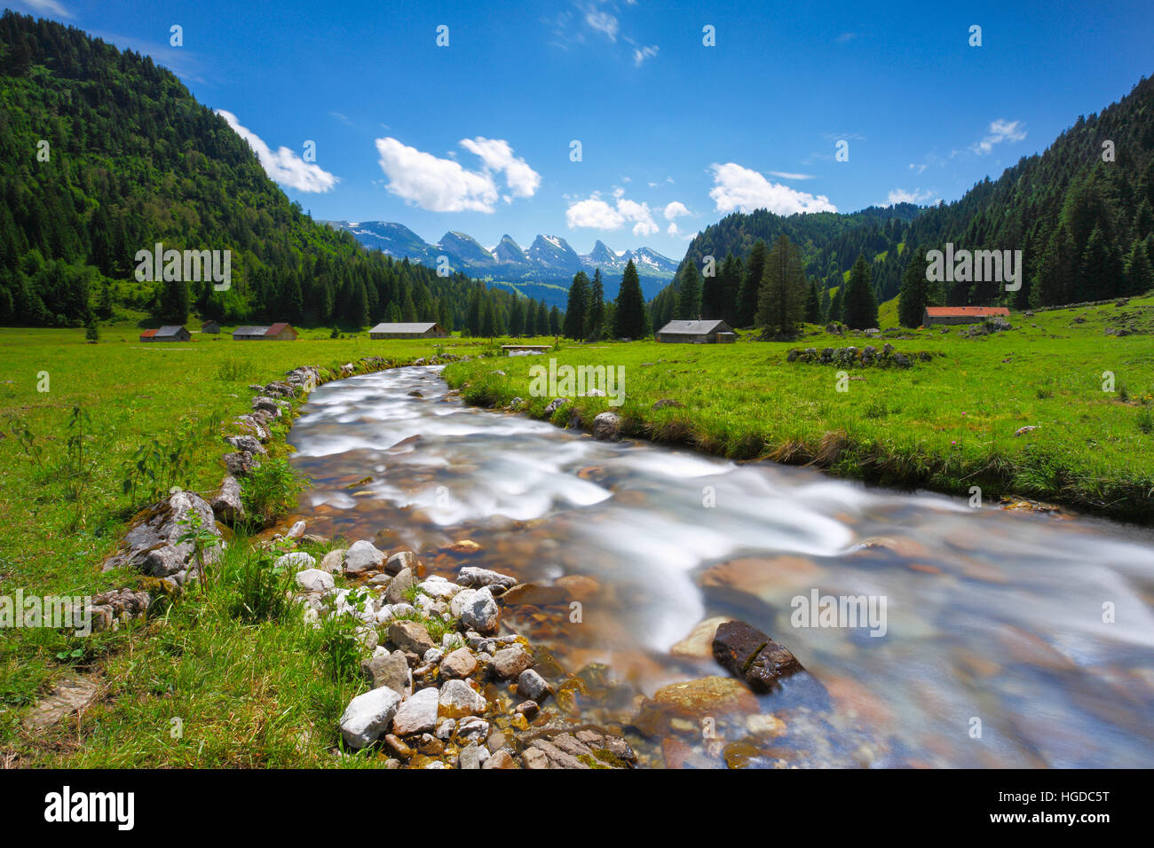 Churfirsten mountains in Toggenburg, Switzerland Stock Photo - Alamy