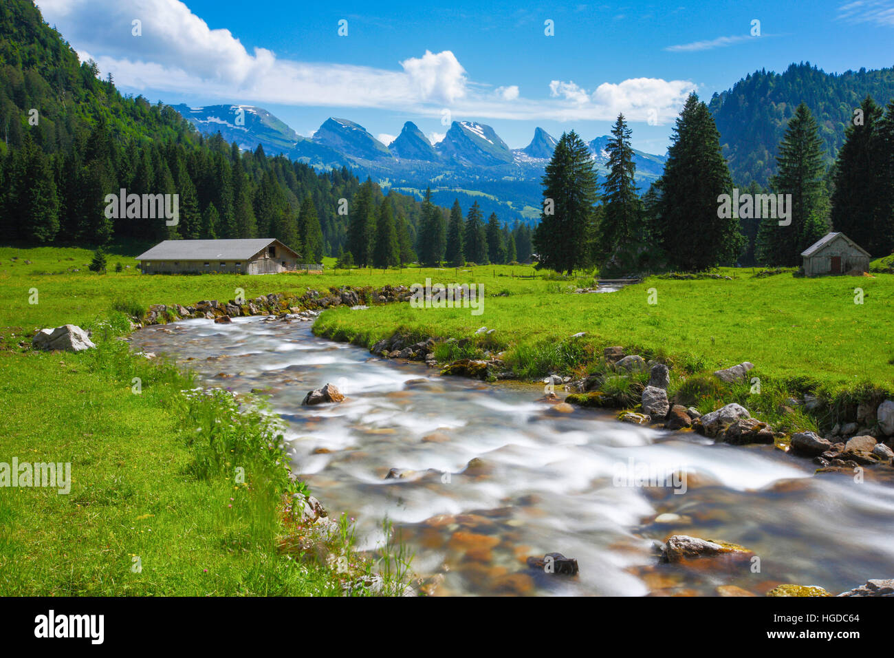 Churfirsten mountains in Toggenburg, Switzerland Stock Photo - Alamy