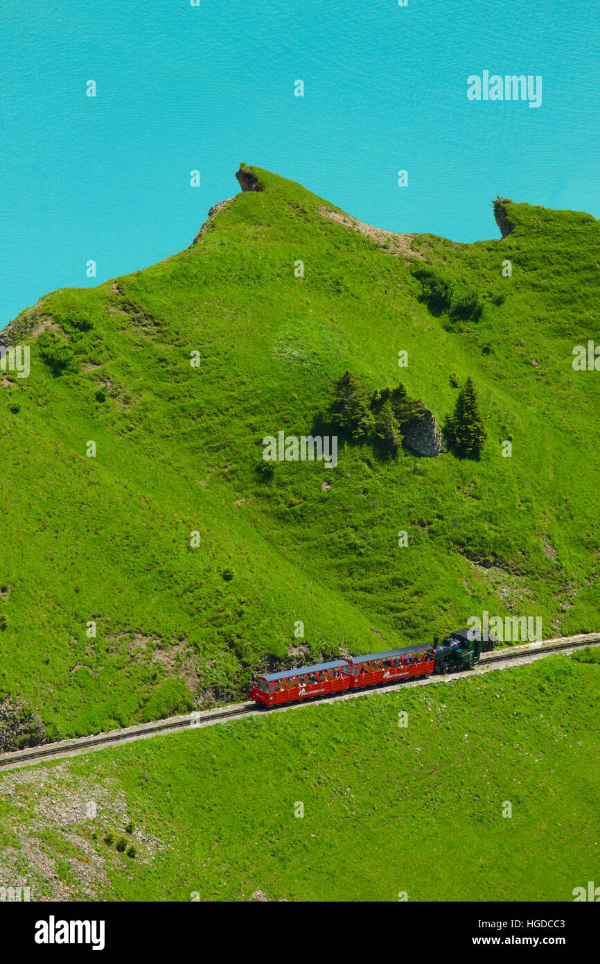 Brienz Rothorn mountain railway in the Bernese Oberland, Switzerland ...