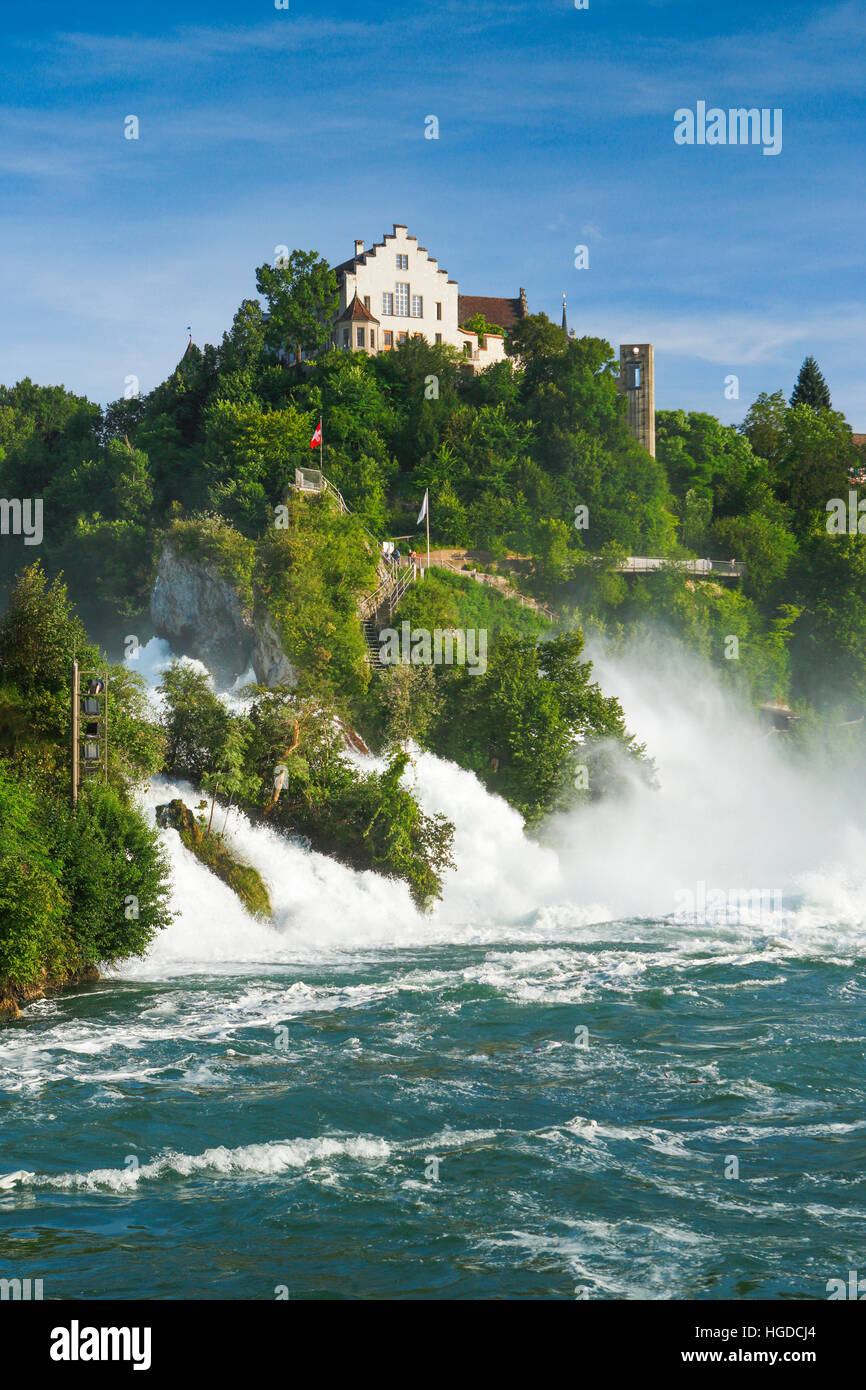 The Rhine Falls with the Laufen castle, Switzerland Stock Photo - Alamy