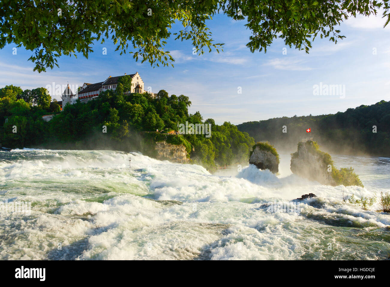 The Rhine Falls with the Laufen castle, Switzerland Stock Photo - Alamy