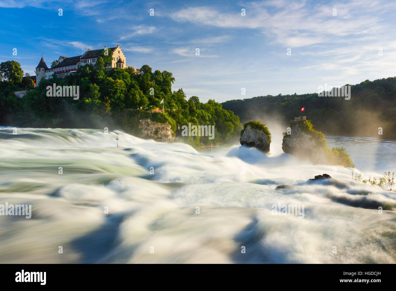 The Rhine Falls with the Laufen castle, Switzerland Stock Photo - Alamy