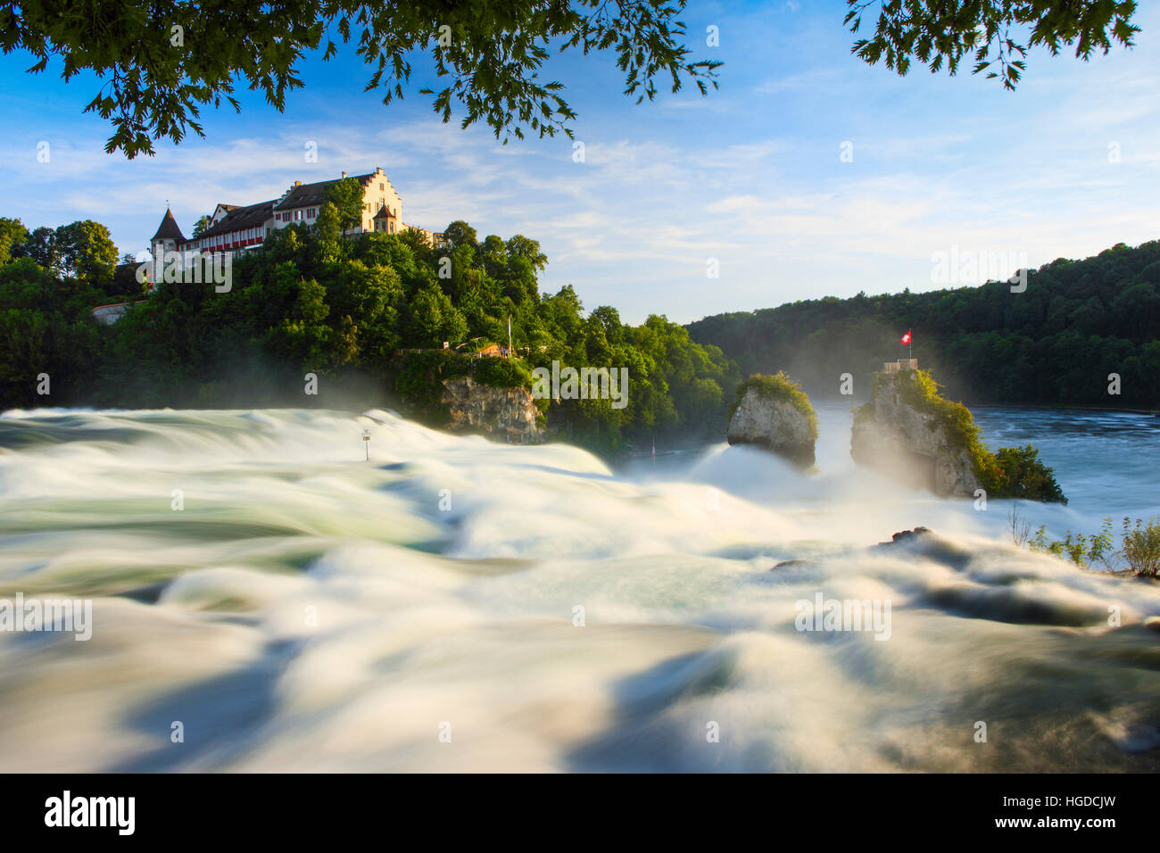 The Rhine Falls with the Laufen castle, Switzerland Stock Photo - Alamy