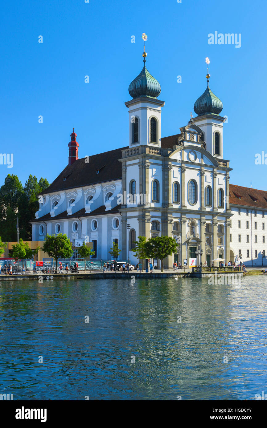 Lucerne Switzerland Jesuit Church Stock Photos & Lucerne Switzerland ...