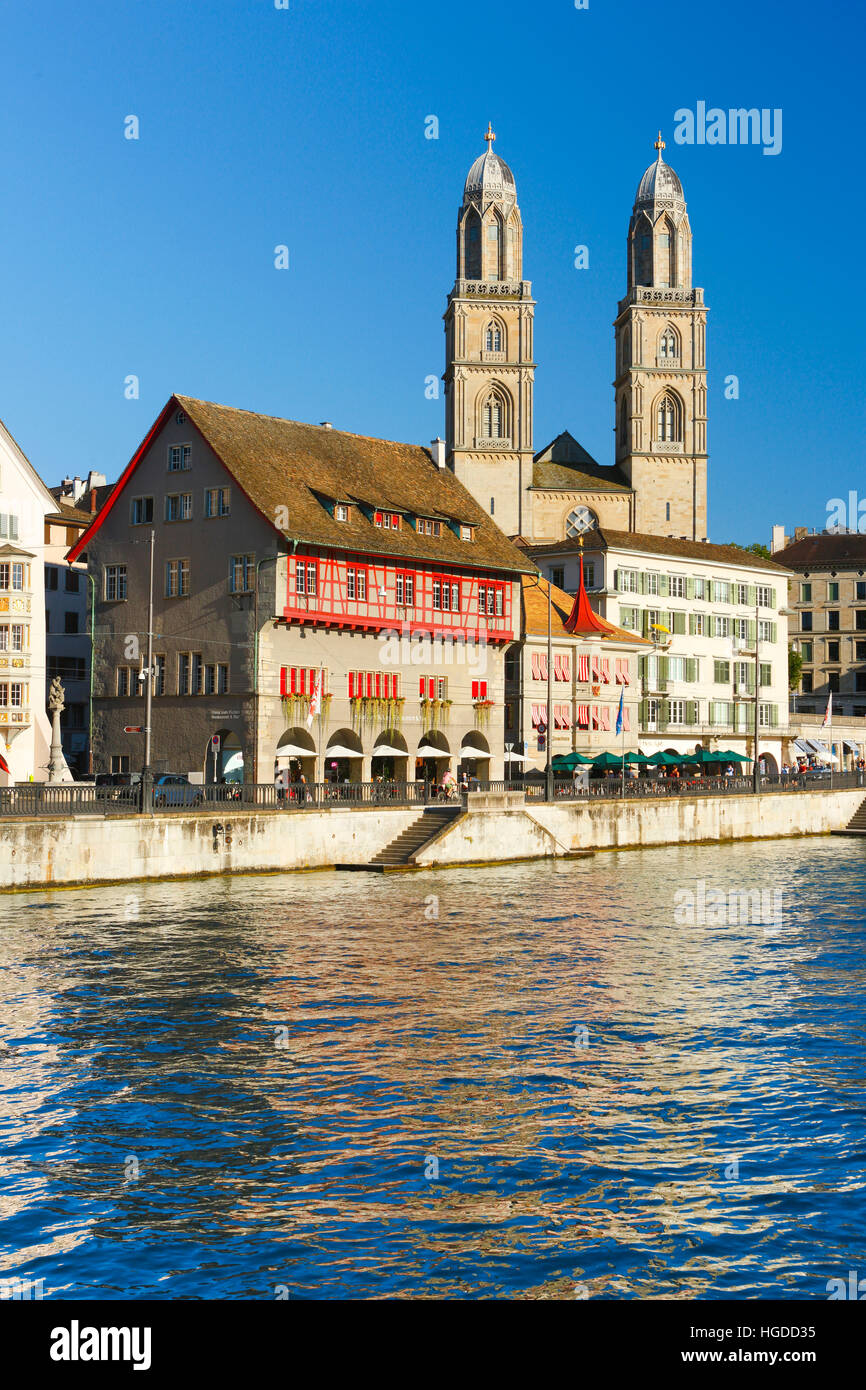 Grossmünster church in Zurich city, Switzerland Stock Photo - Alamy