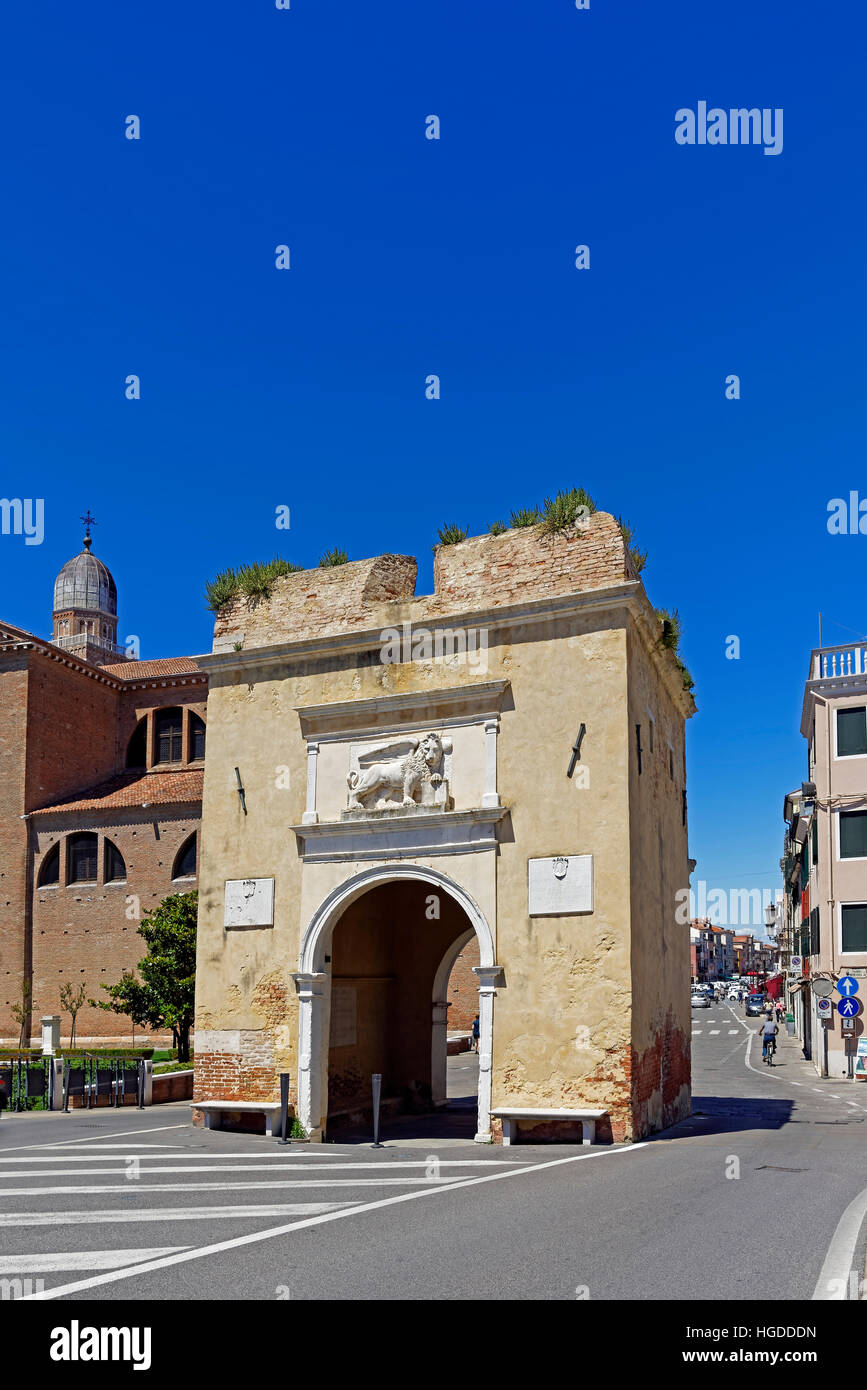 Chioggia, Porta Santa Maria o Porta Garibaldi, cathedral, Santa Maria ...