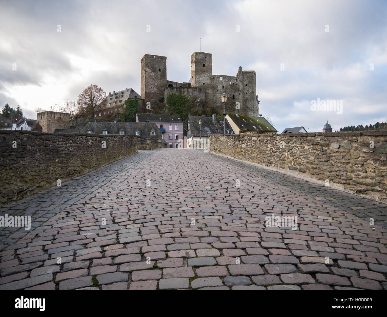 Runkel, Bridge and Castle, Region River Lahn, Hessen, Germany Stock ...