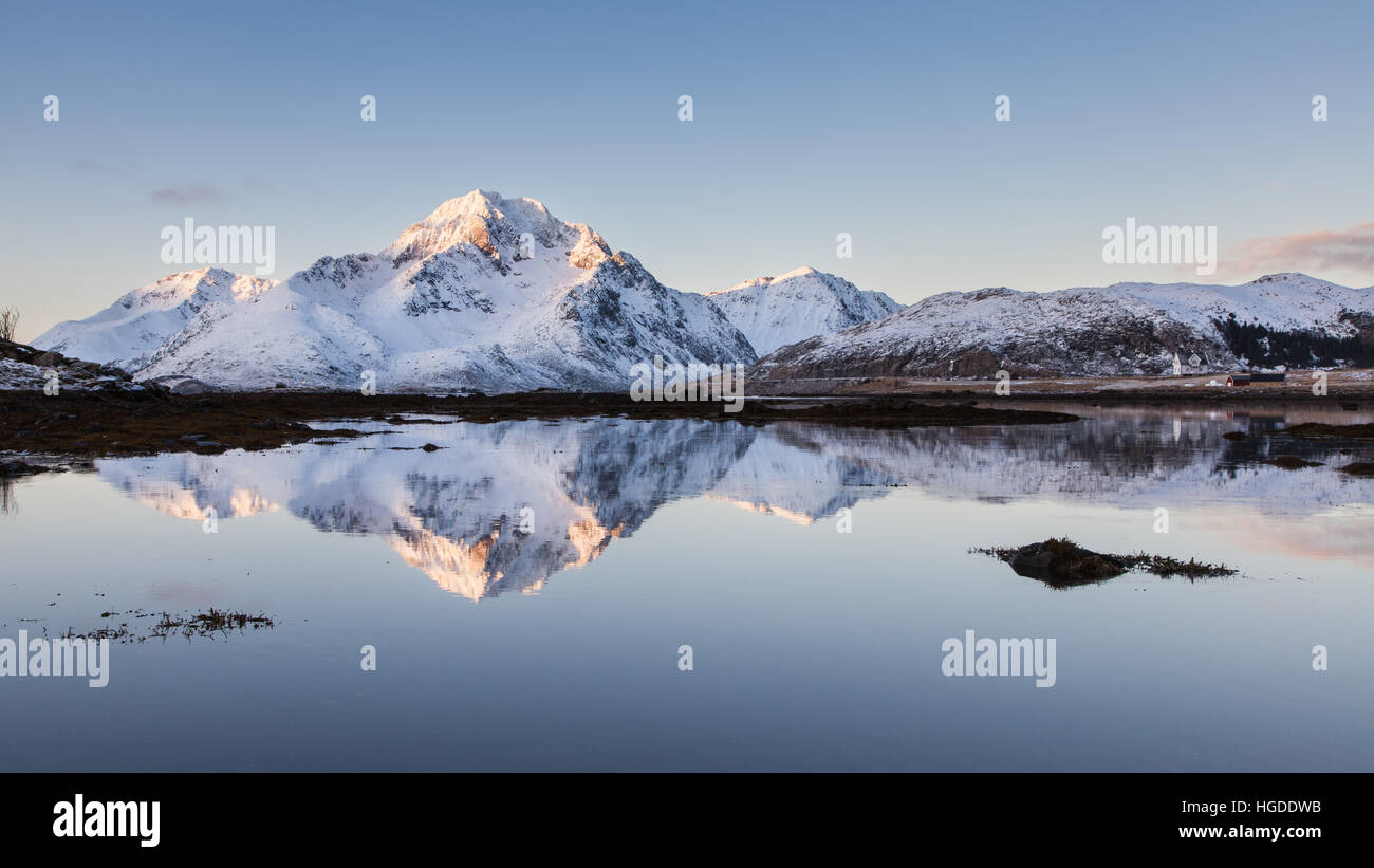 Lofoten, Leknes, sea, winter Stock Photo - Alamy