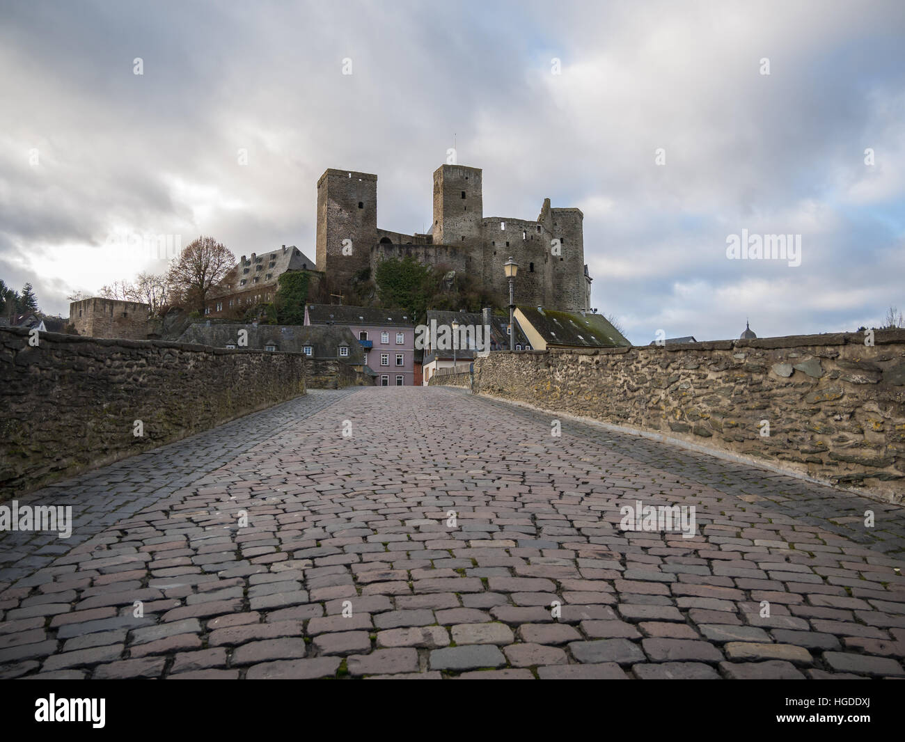 Runkel, Bridge and Castle, Region River Lahn, Hessen, Germany Stock ...