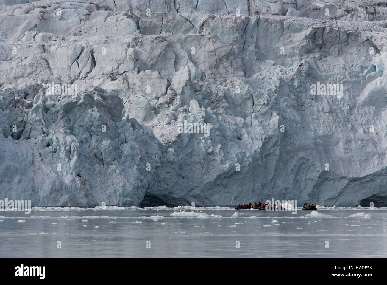 Spitsbergen, Svalbard, glacier, Hornsund, boat Stock Photo - Alamy