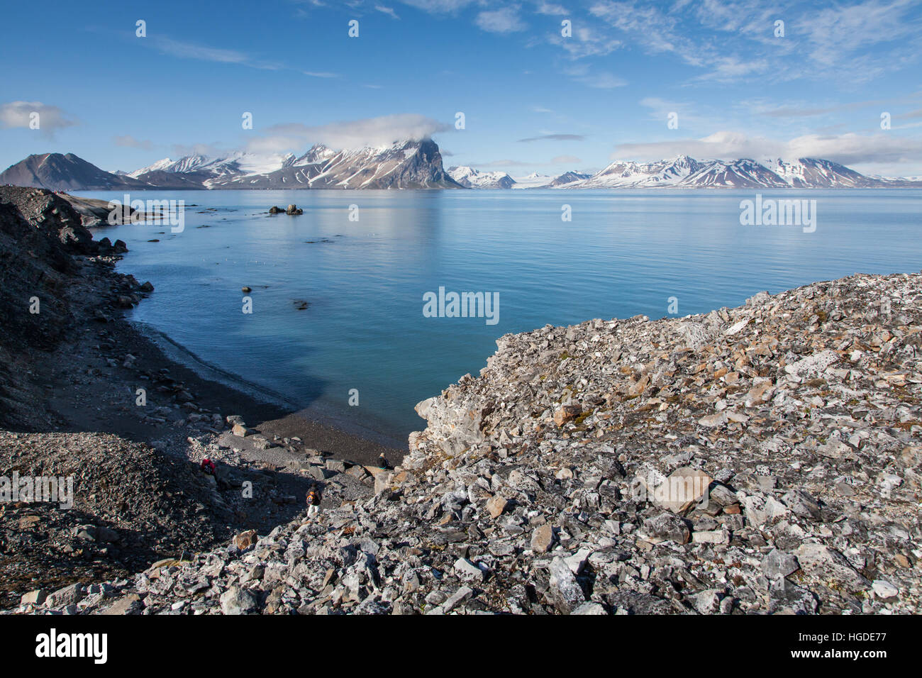 Spitsbergen, Svalbard, mountains, water Stock Photo - Alamy