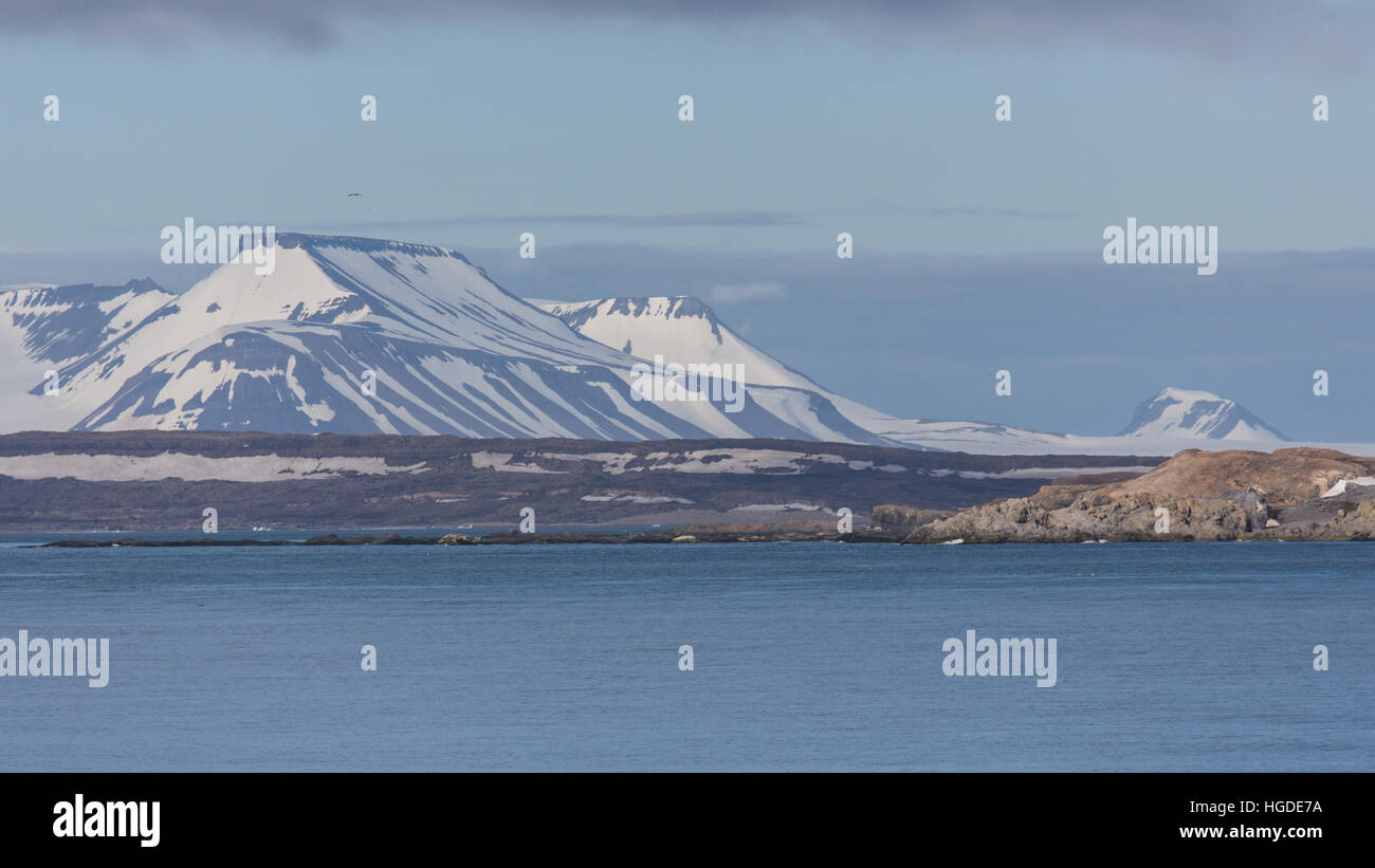 Spitsbergen, Svalbard, mountains, water Stock Photo - Alamy