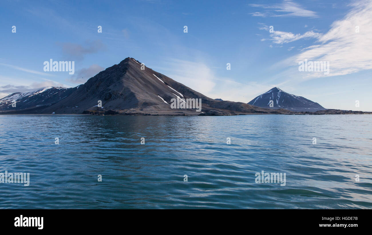 Spitsbergen, Svalbard, mountains, water Stock Photo - Alamy