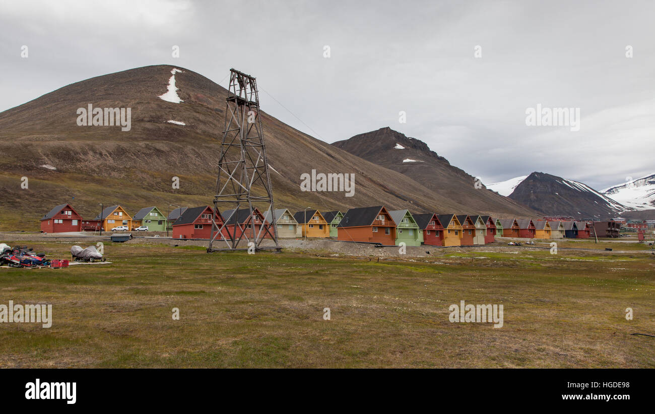 Spitsbergen, Svalbard, Longyearbyen, village Stock Photo - Alamy