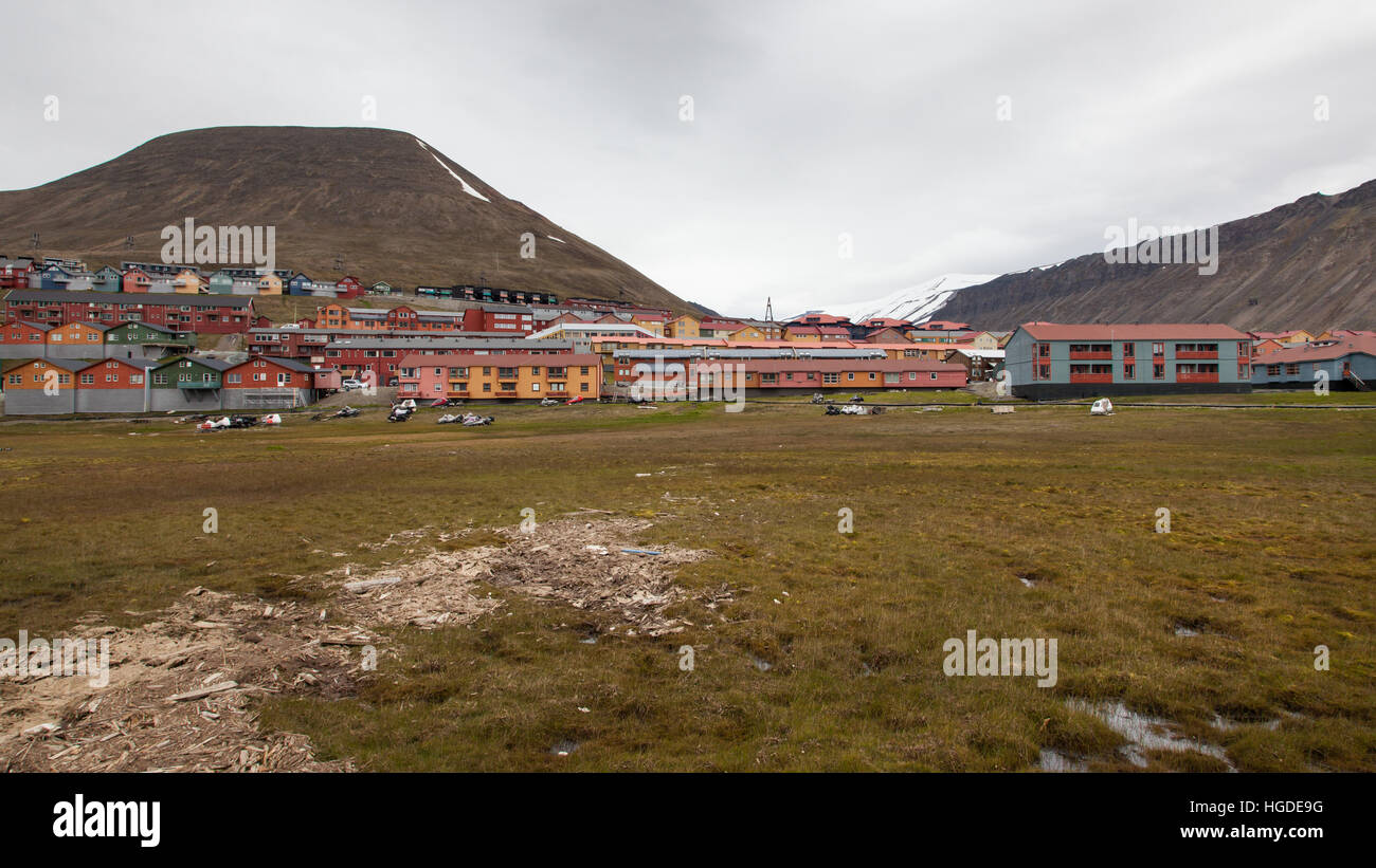Spitsbergen, Svalbard, Longyearbyen, village Stock Photo - Alamy