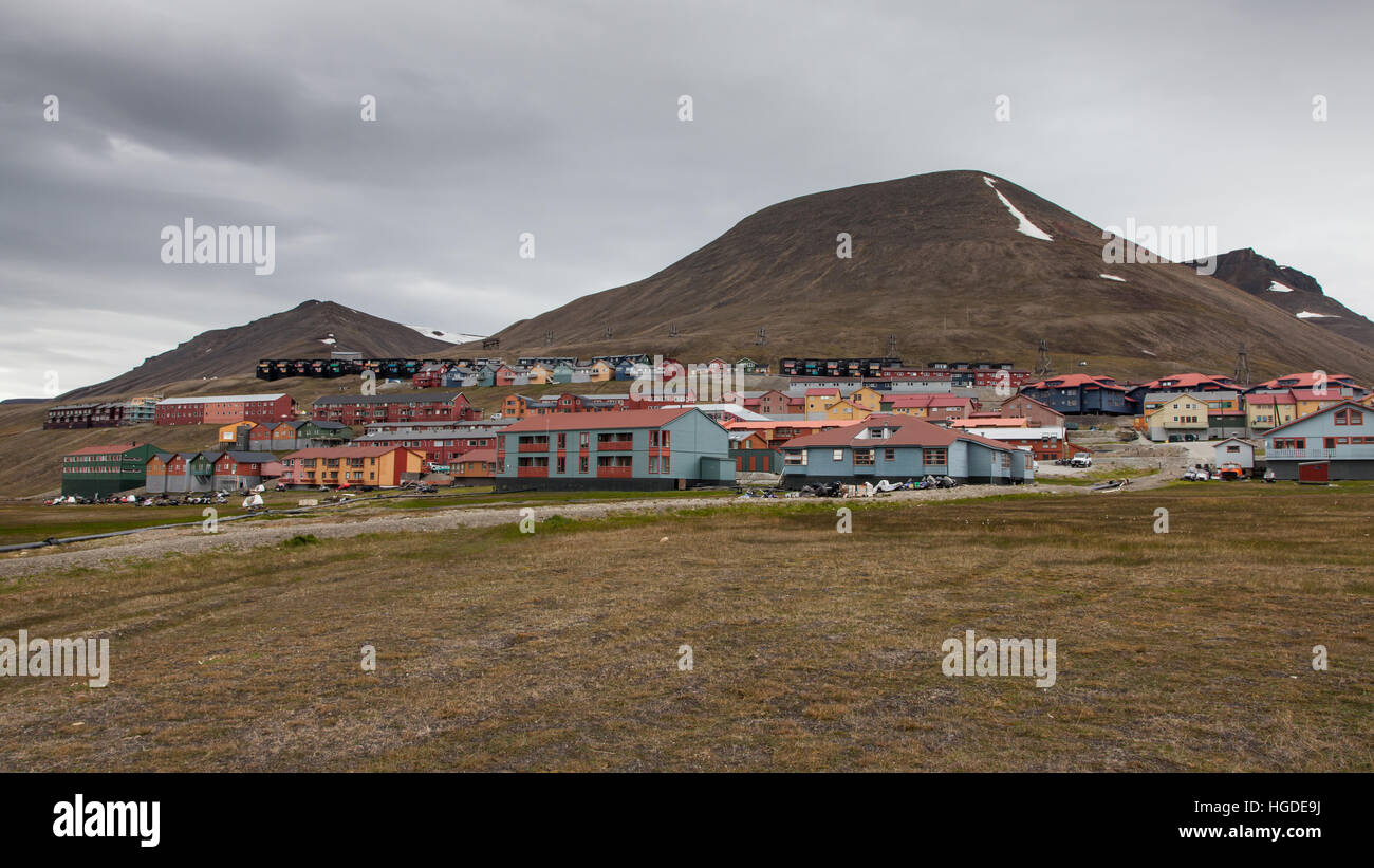 Spitsbergen, Svalbard, Longyearbyen, village Stock Photo - Alamy