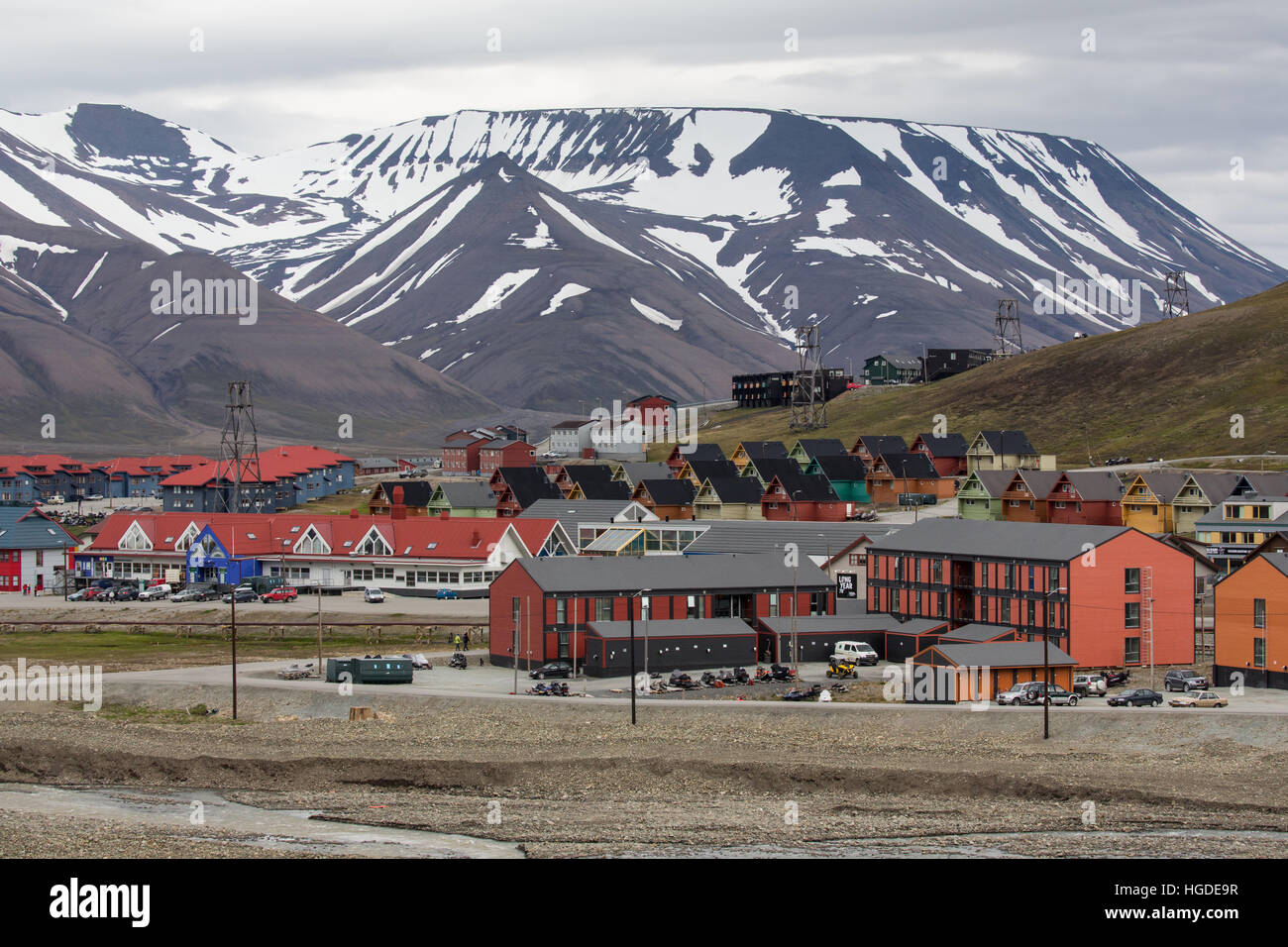 Spitsbergen, Svalbard, Longyearbyen, village Stock Photo - Alamy