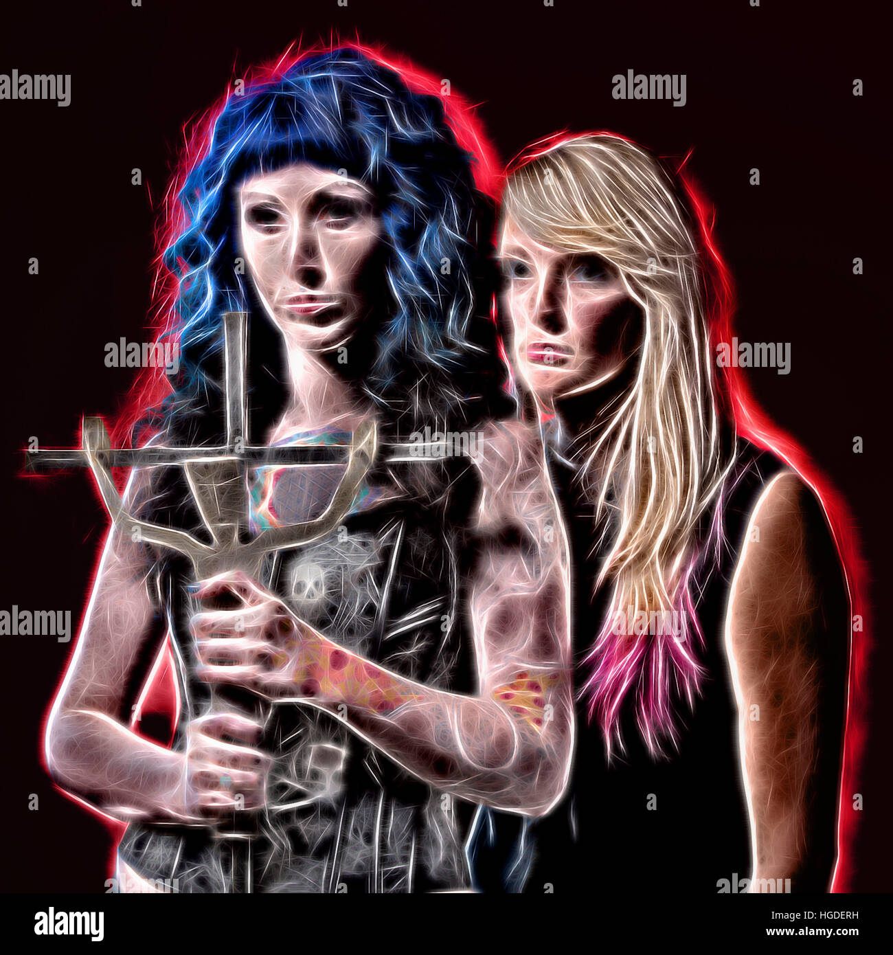 women, two, alienated Stock Photo - Alamy