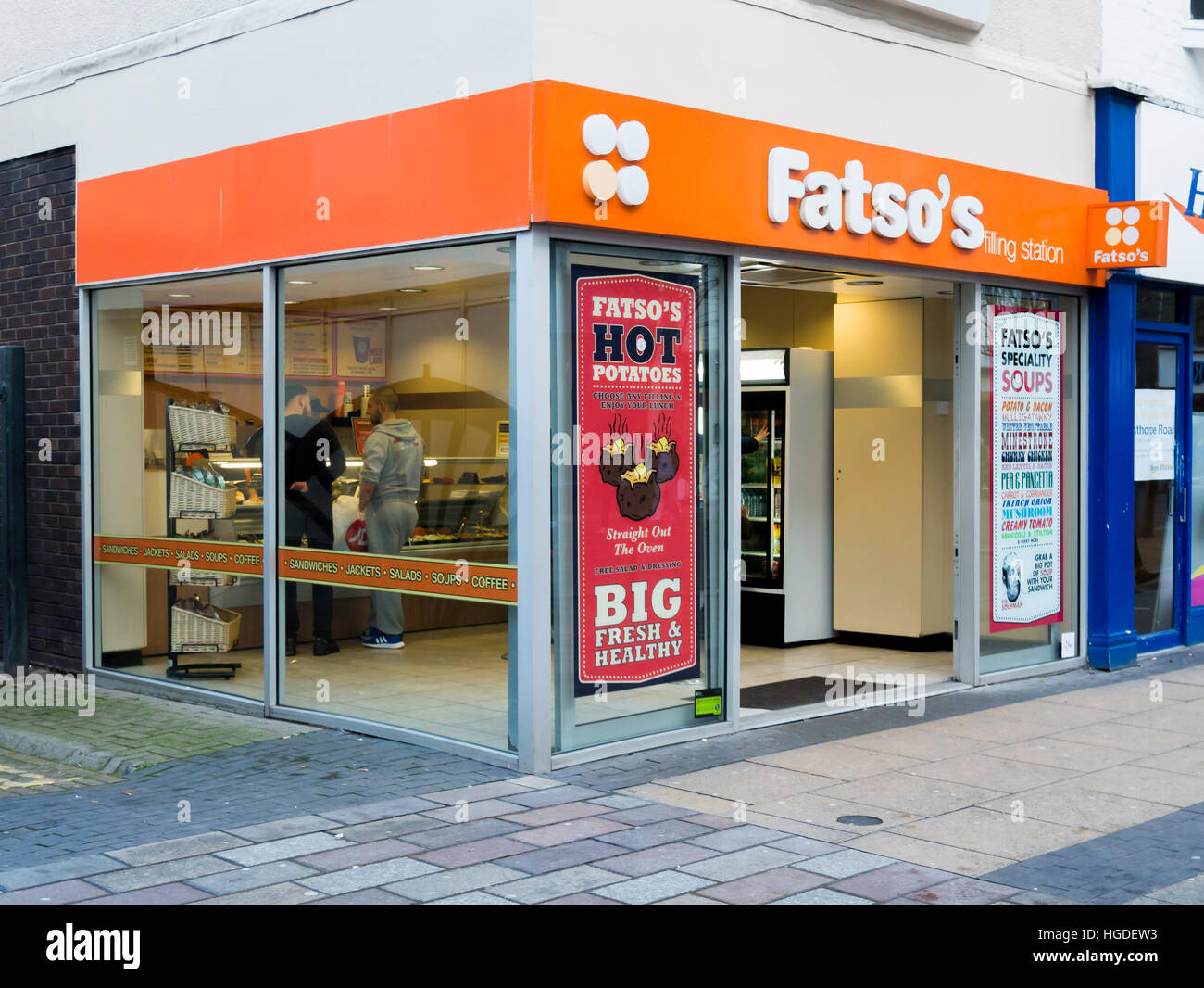 Fatso's Filling Station fast food outlet in Middlesbrough Stock Photo ...