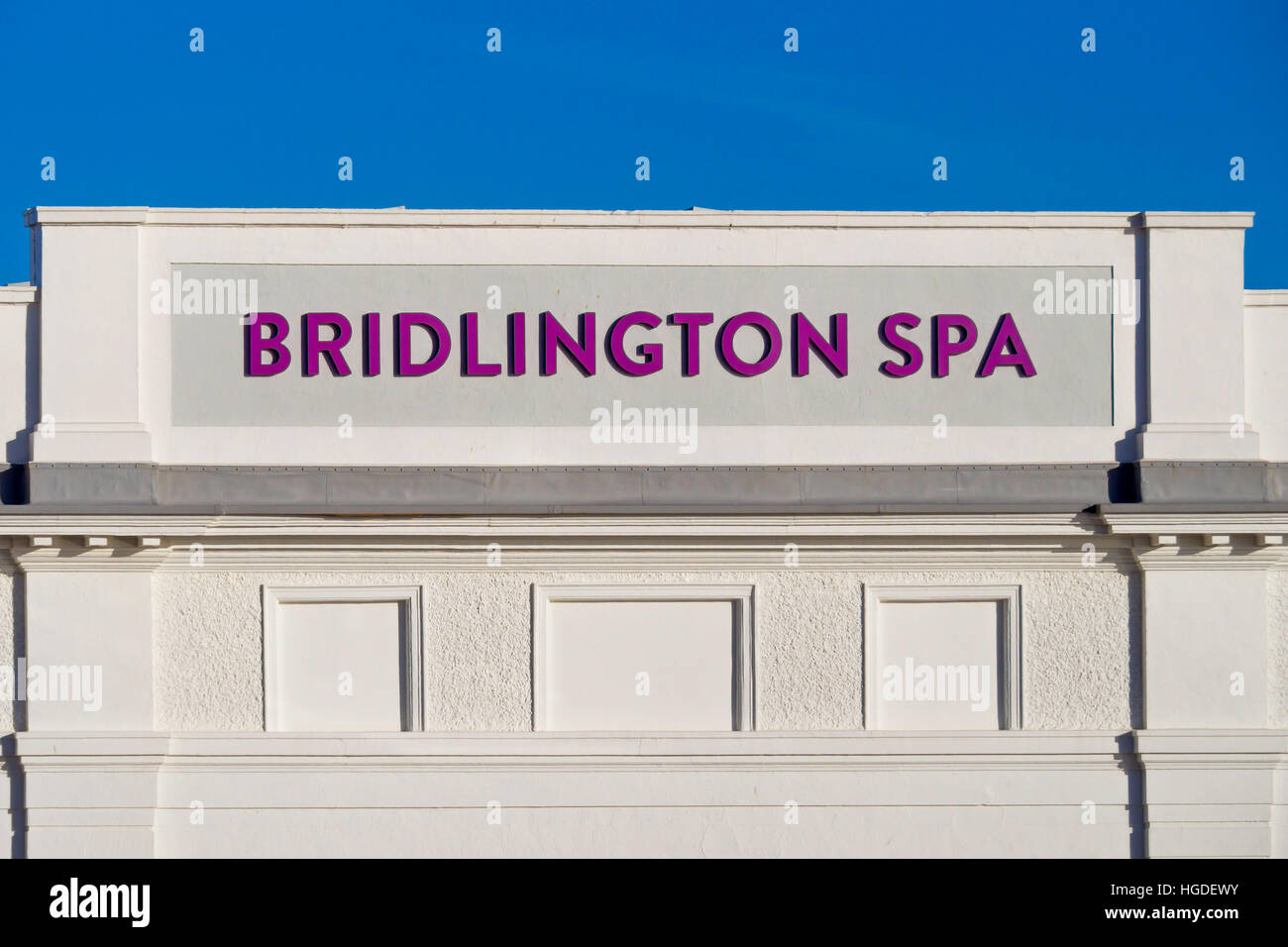 Bridlington Spa Entertainment Centre Sign Stock Photo - Alamy