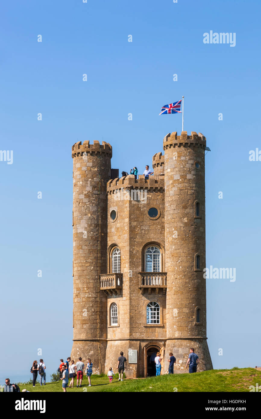 England, Worcestershire, Cotswolds, Broadway, Broadway Tower Stock ...