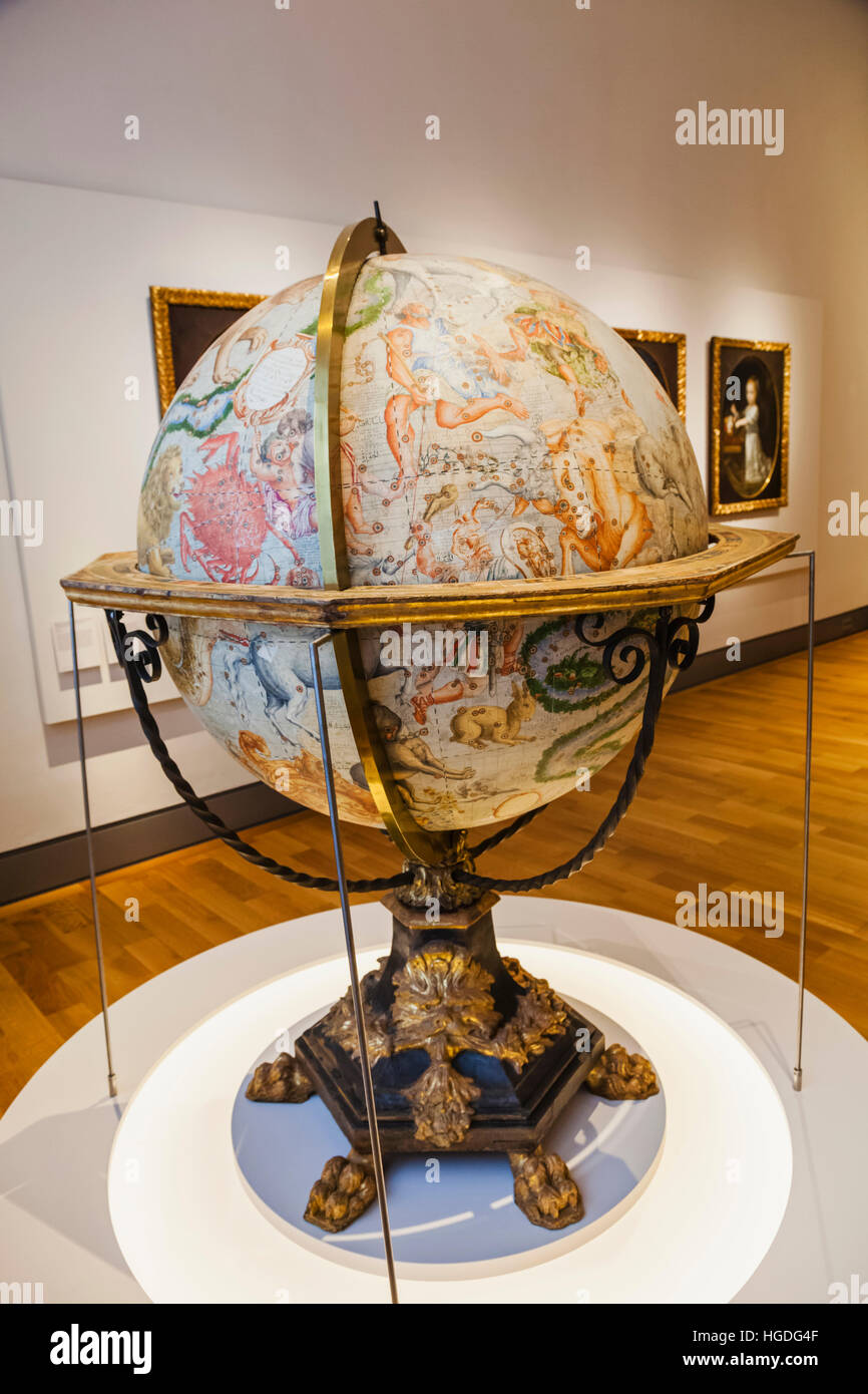 Germany, Bavaria, Munich, Bavarian National Museum, Celestial Globe by Vincenzo Coronelli dated ...