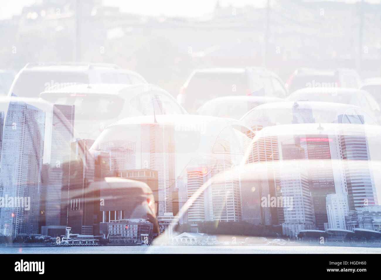 Double Exposure City Street High Resolution Stock Photography and ...