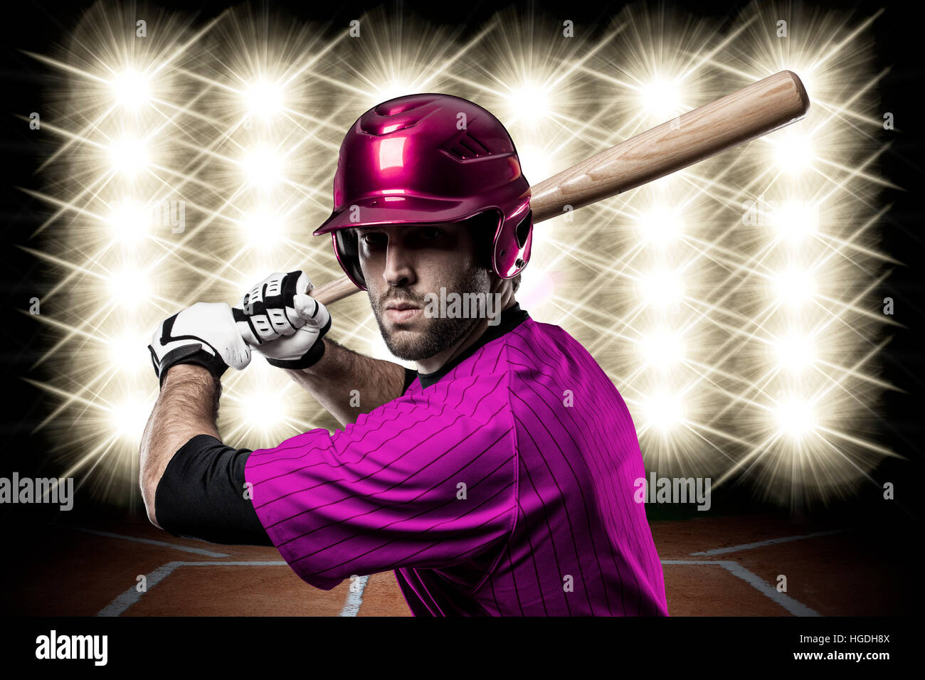 Baseball player pink uniform hi-res stock photography and images - Alamy