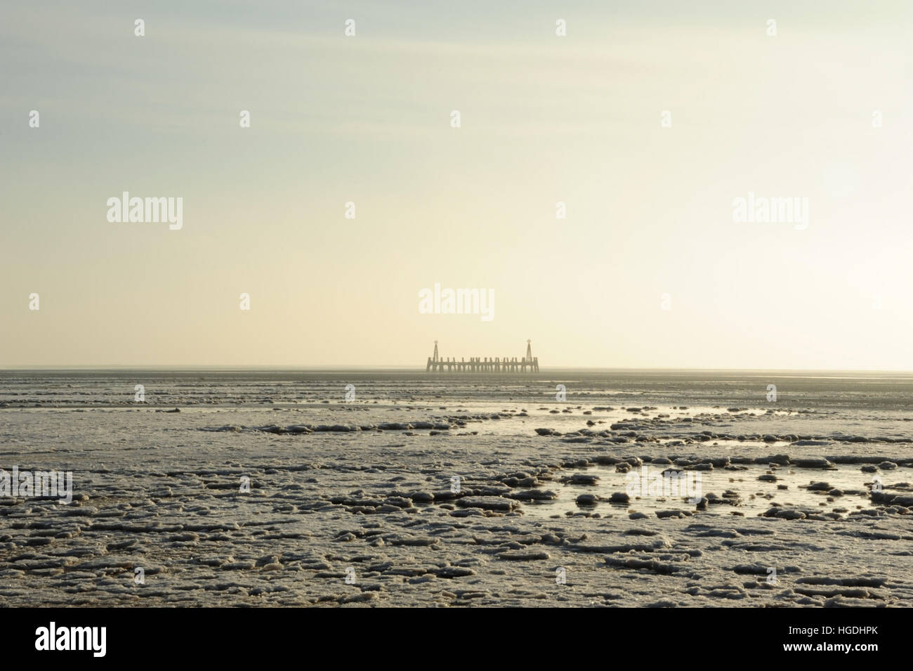 Land fast sea ice lying sand background view hi-res stock photography ...