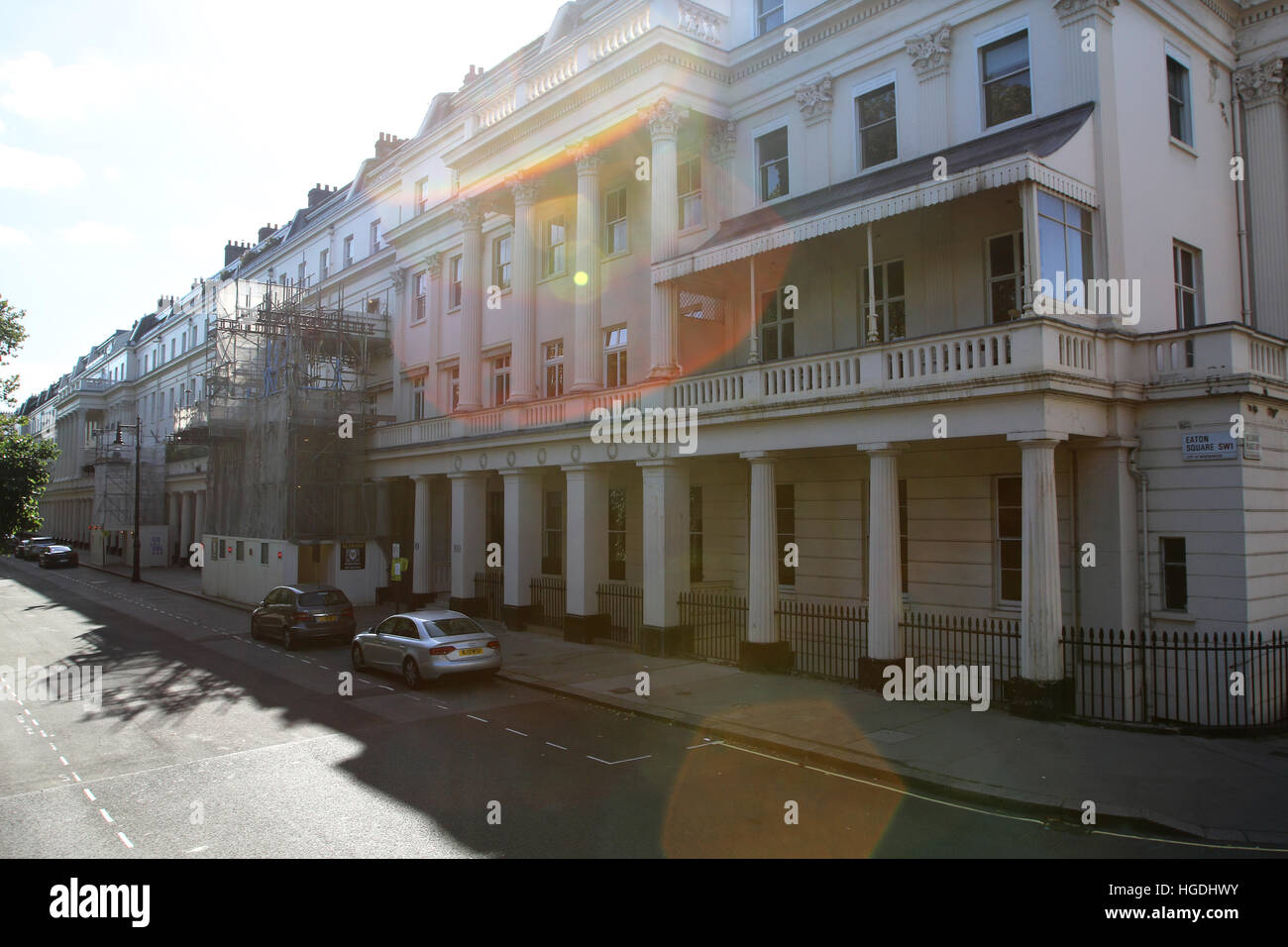 Eaton Square residential garden square terraces in London's Belgravia ...