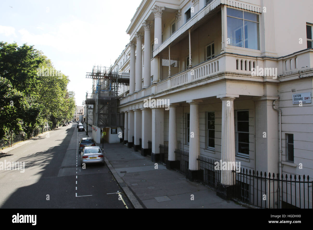 Eaton Square residential garden square terraces in London's Belgravia ...