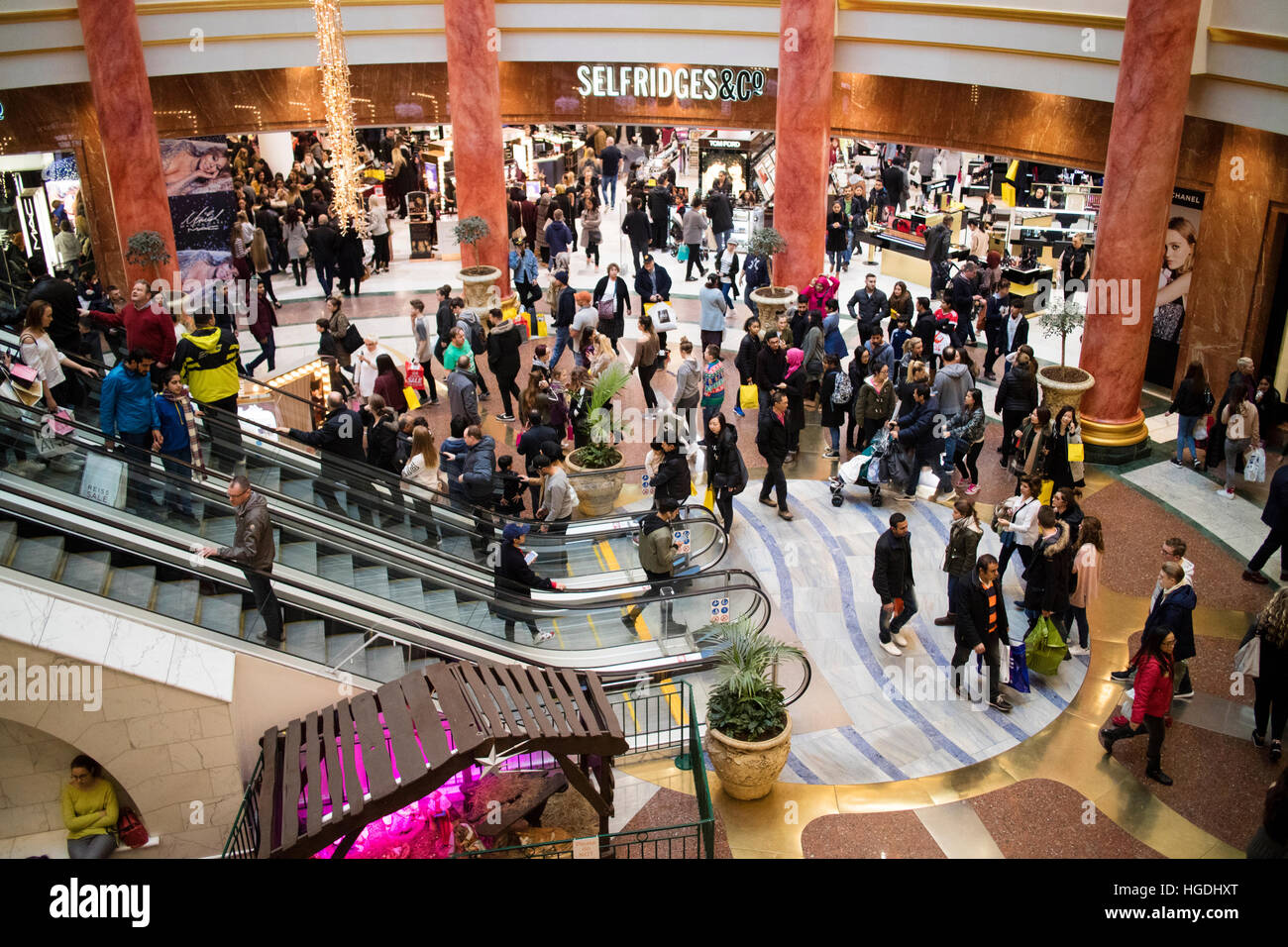 Shoppers at Selfridges Manchester Intu Trafford Park Stock Photo - Alamy