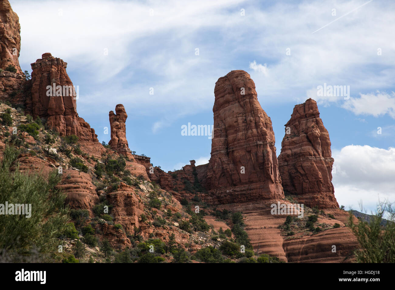 Stunning view on rock formation. Red Rock National Park, Sedona ...