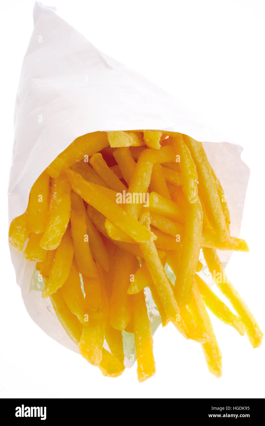 Chips in a paper bag Stock Photo - Alamy