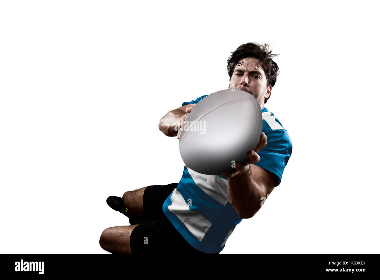 Blue white rugby shirt isolated hi-res stock photography and images - Alamy