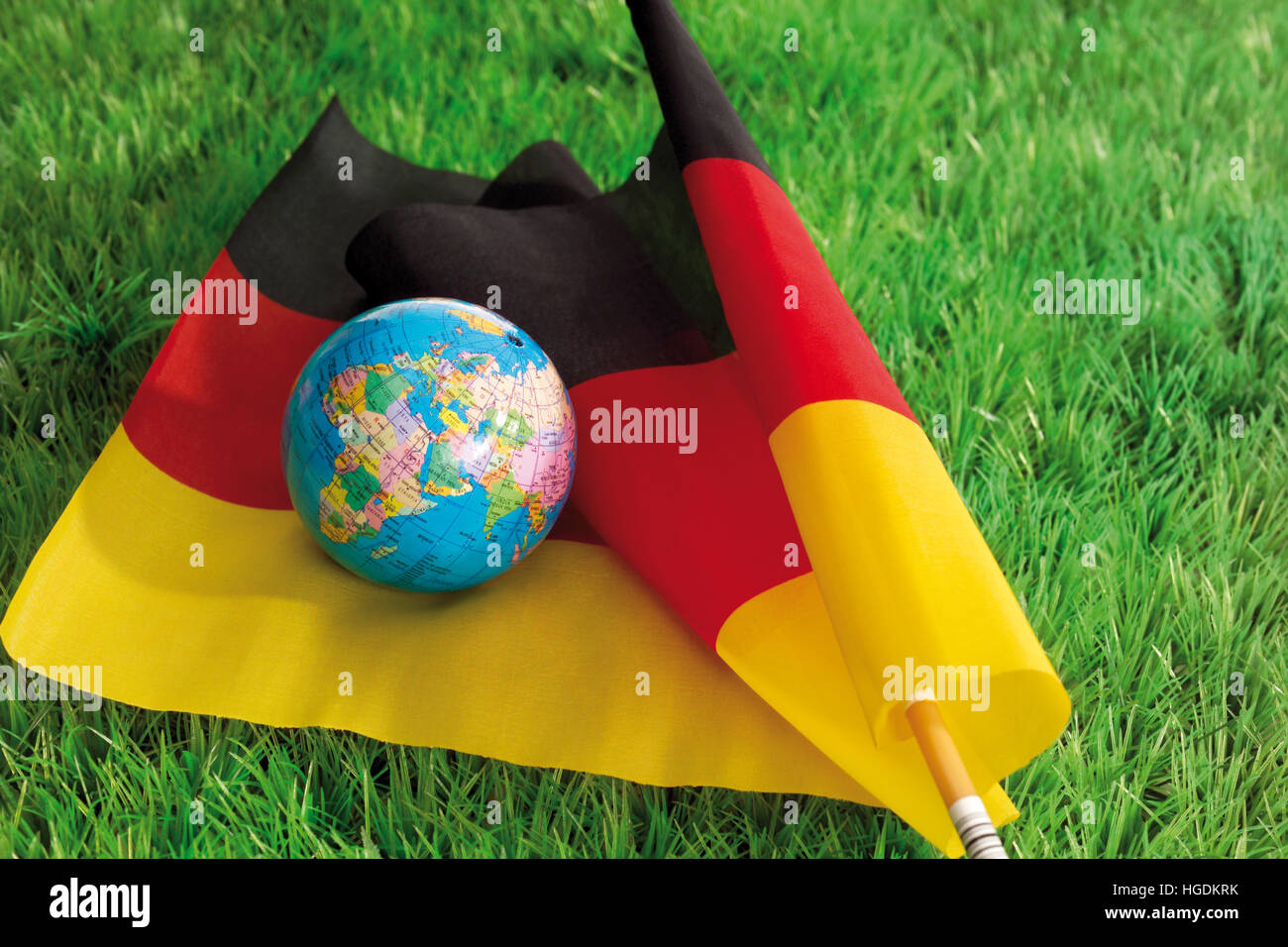 German flag and globe Stock Photo - Alamy