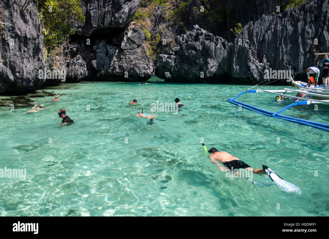 Snorkeling Bacuit Archipelago Palawan Philippines Stock Photo - Alamy