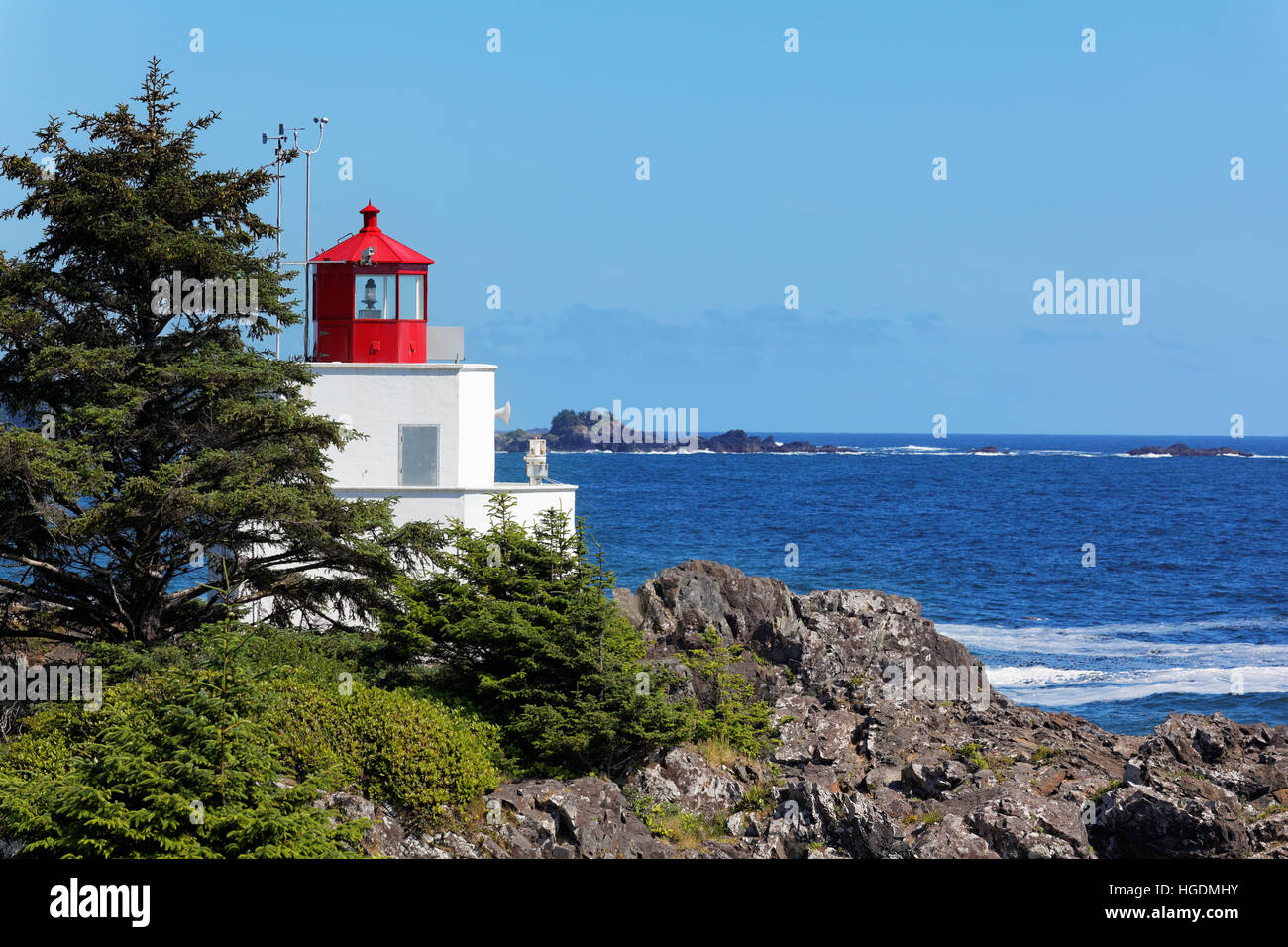 Amphitrite Lighthouse standing watch over Barkley Sound, Wild Pacific ...
