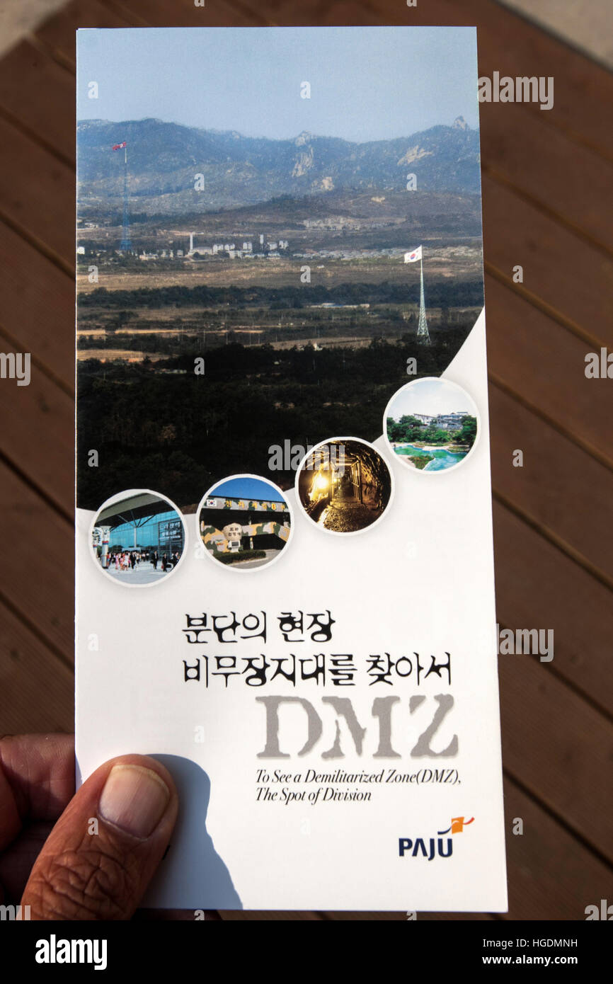 DeMilitarized Zone DMZ guide South Korea Stock Photo - Alamy