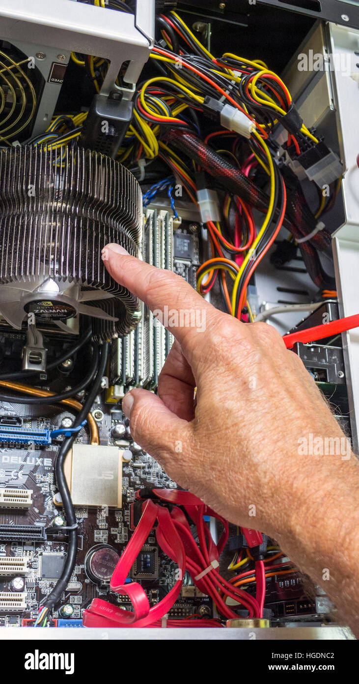 Powerful processor fan custom desktop PC computer Stock Photo - Alamy
