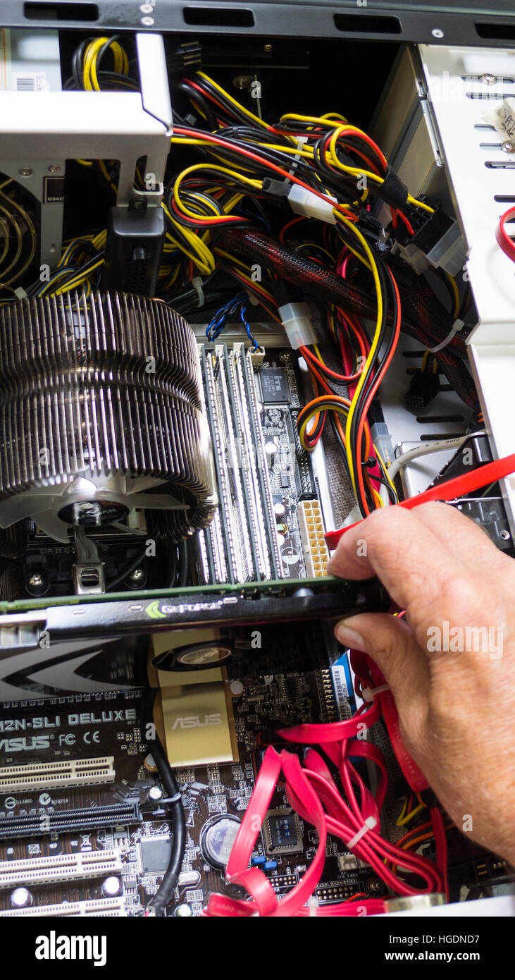 Computer desktop PC graphics card Stock Photo - Alamy