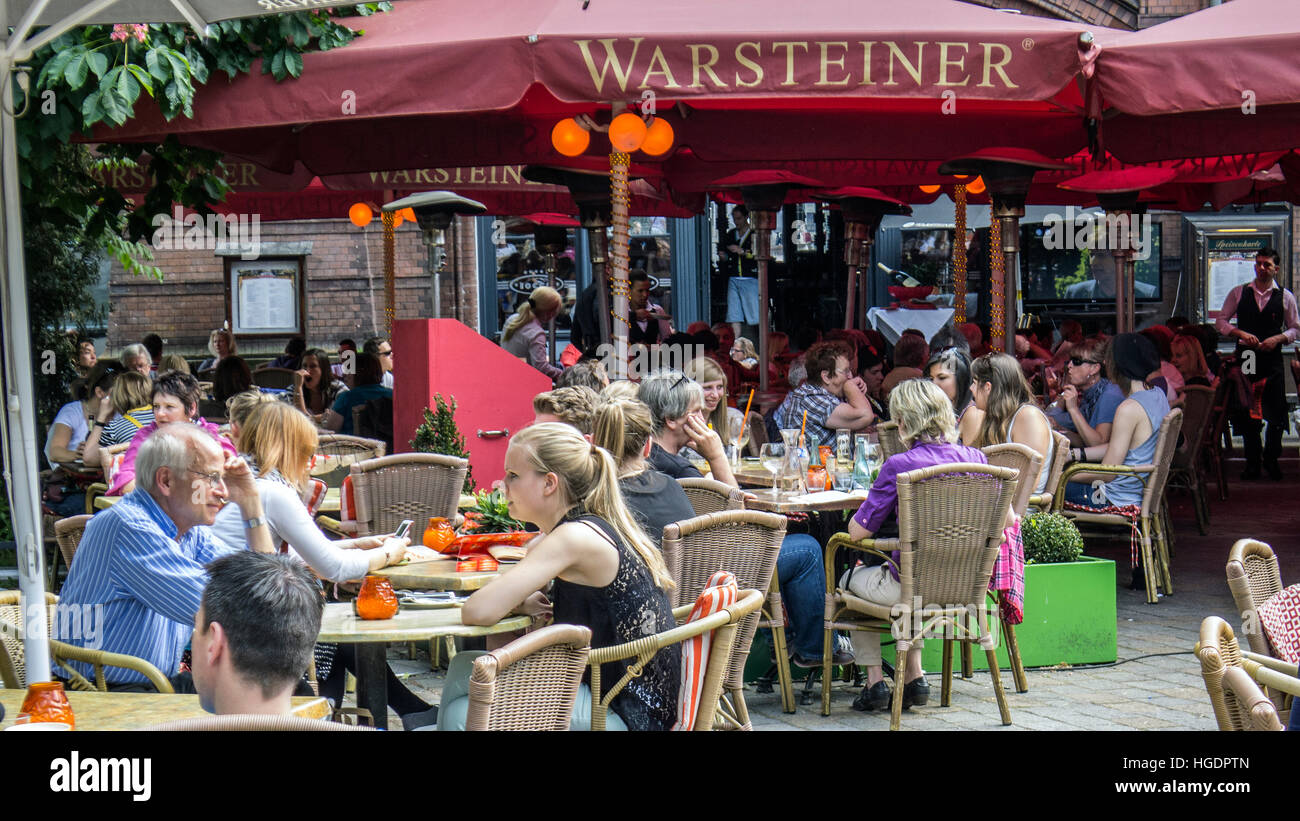 Outdoor cafe Berlin Germany Stock Photo - Alamy