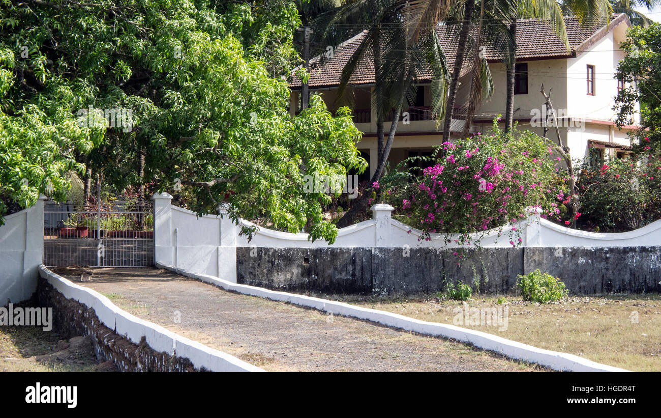 Large house Goa India Stock Photo - Alamy